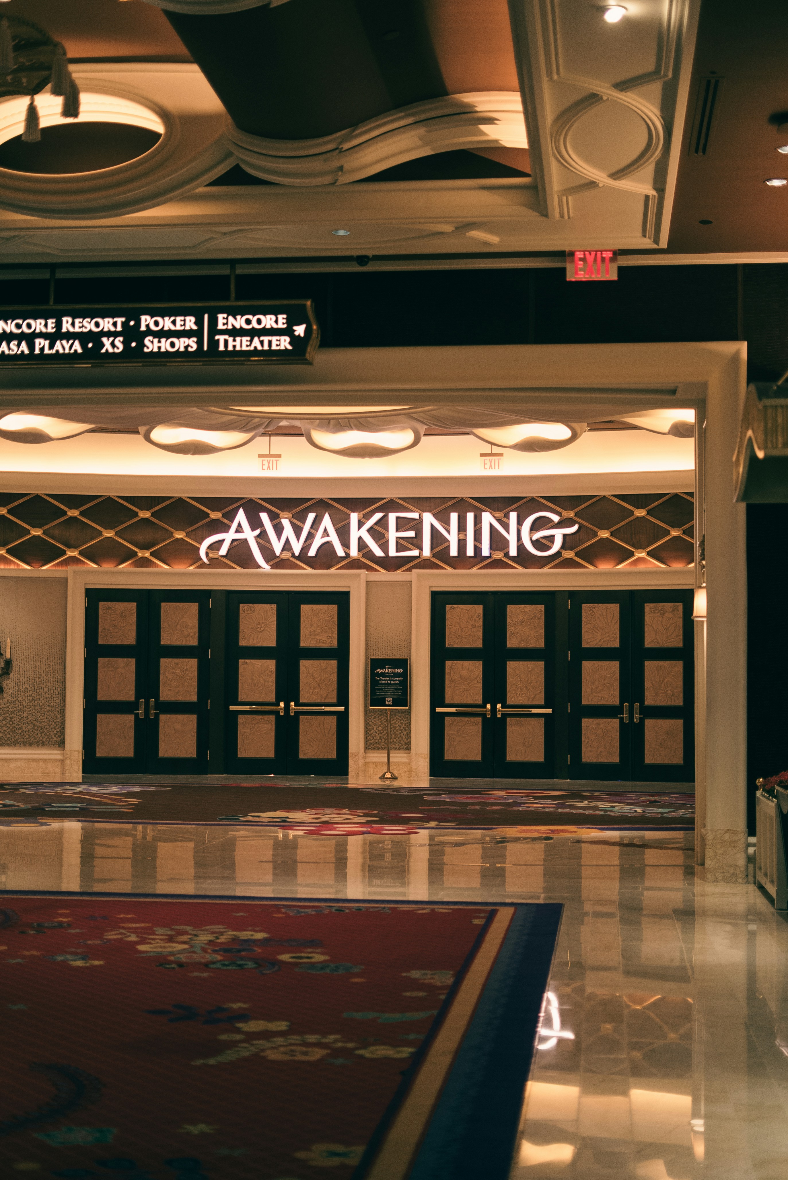 Awakening Signage in the Grand Lobby