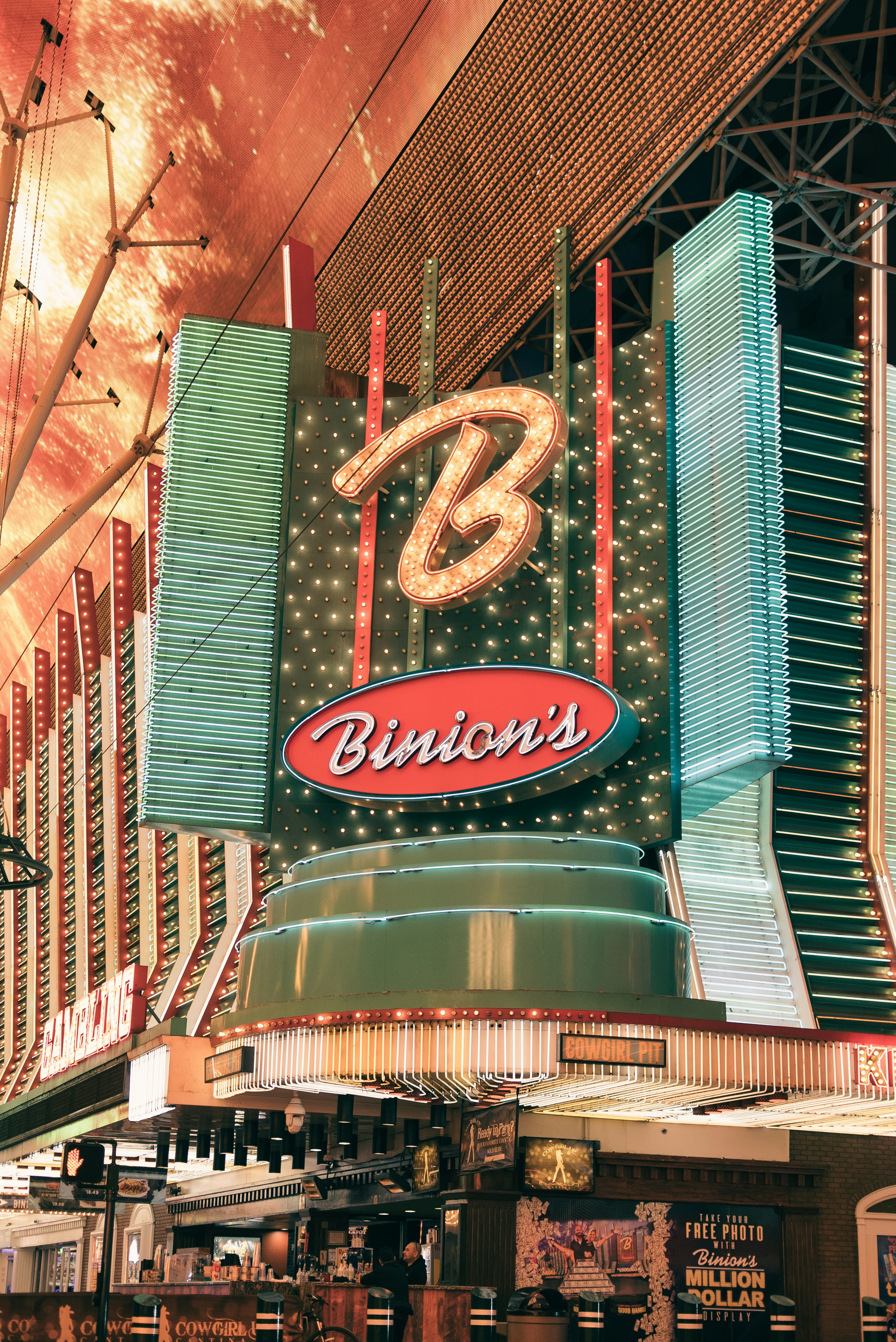 Neon B: Signage and marquee glow lighting up a retro diner facade