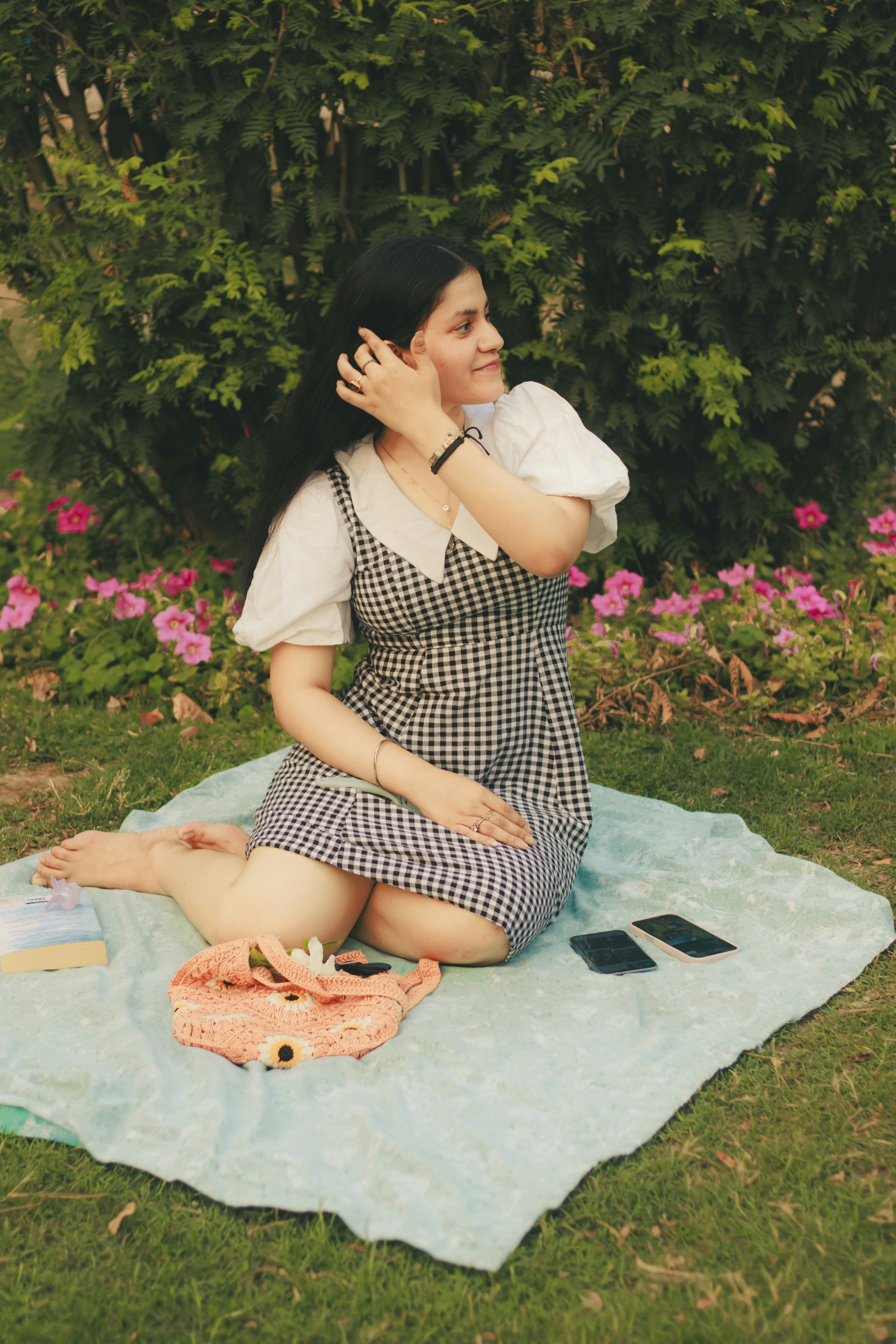 Portrait in a Sunlit Garden Picnic