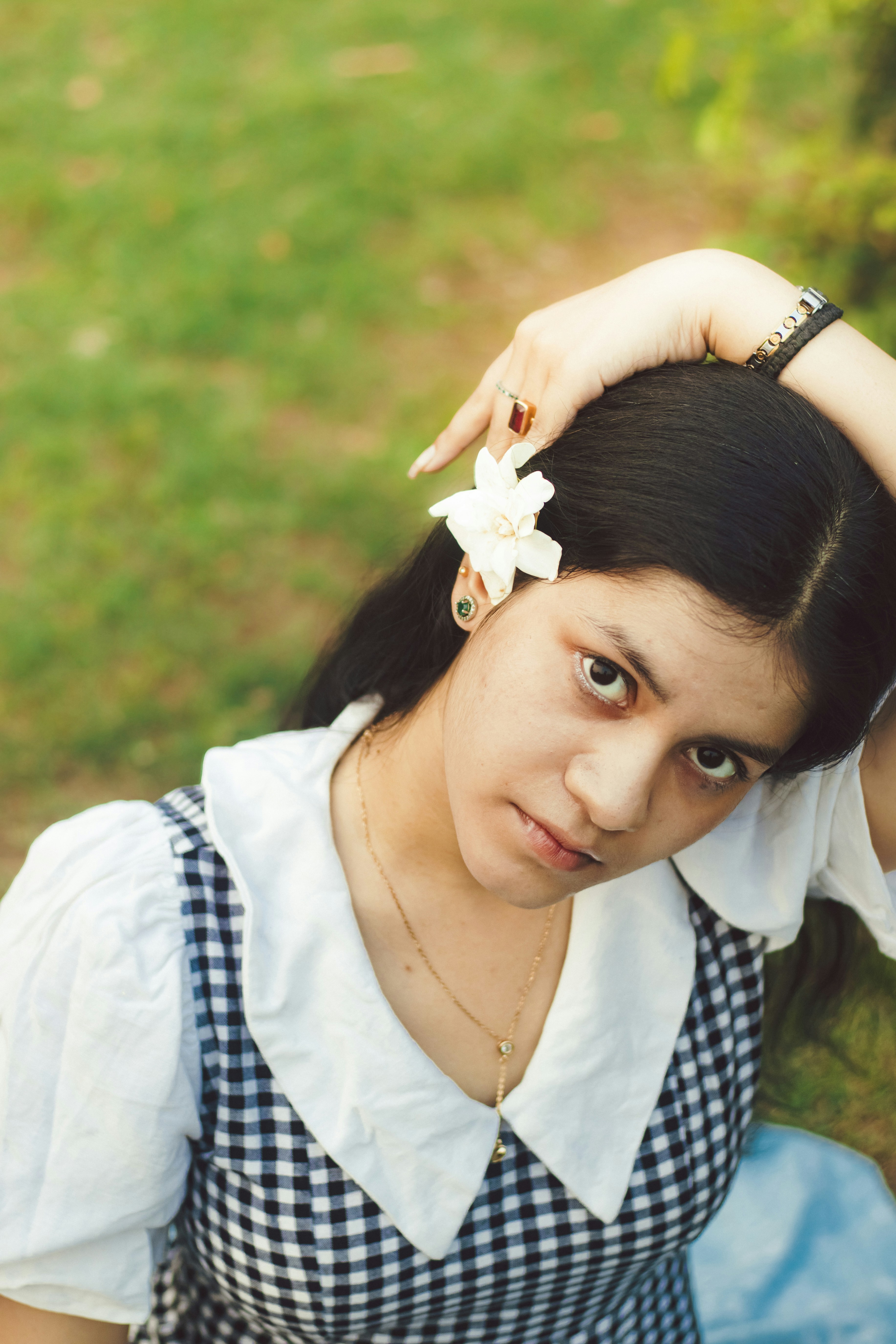 Portrait in the Park: A Warm Summer Gaze