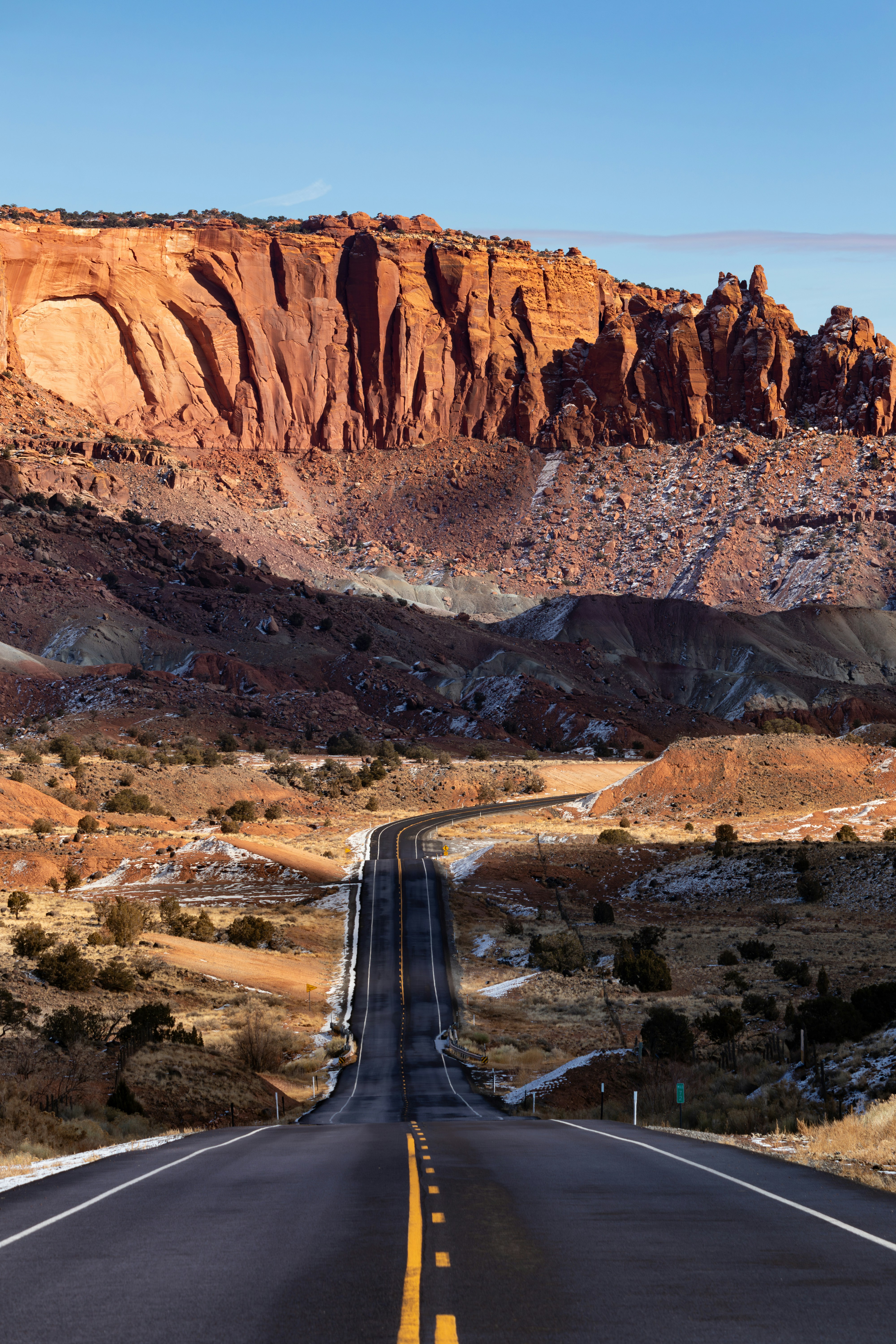 Desert Highway toward Crimson Cliffs
