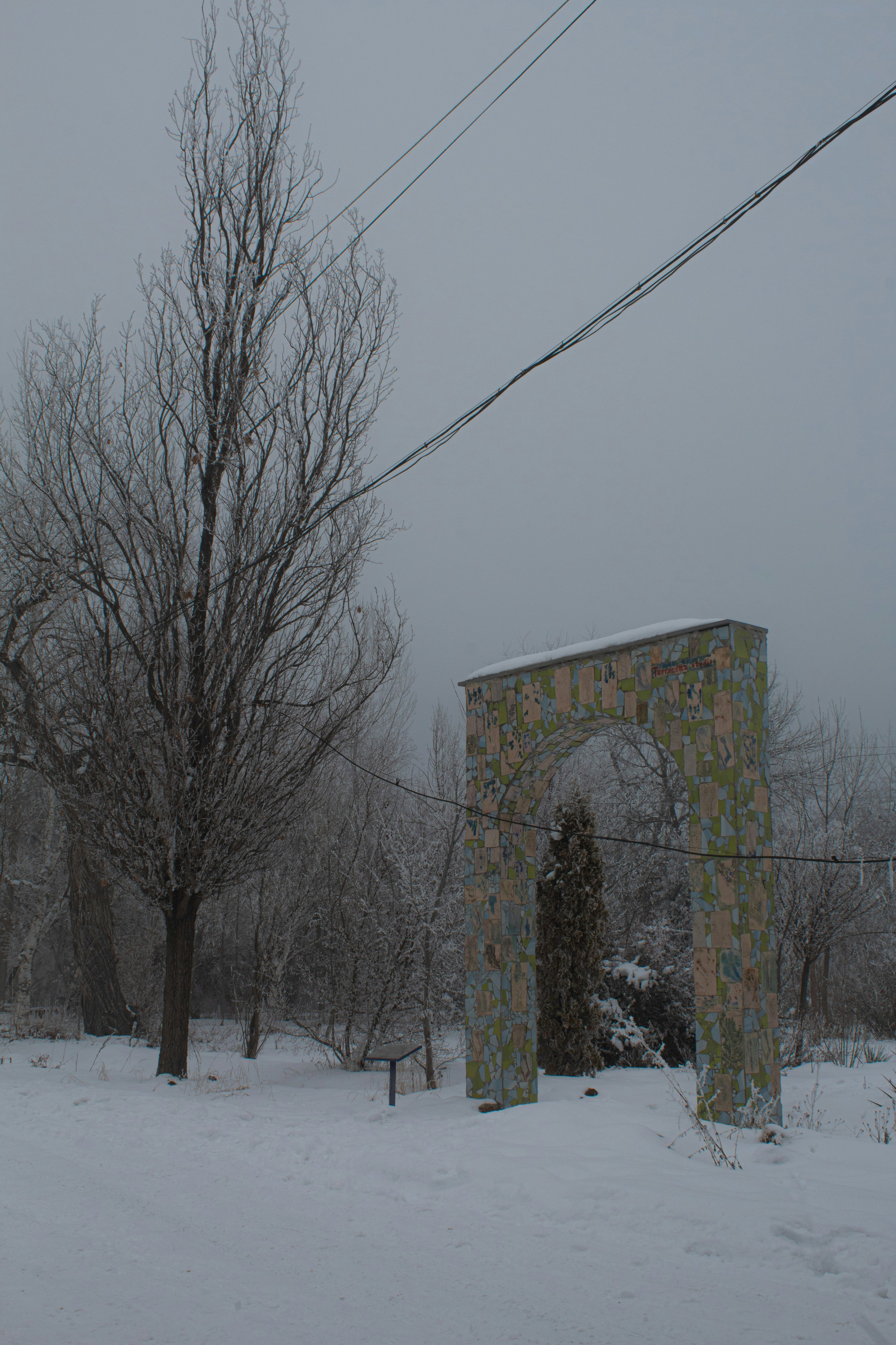 Snow Arch Through the Mosaic Gate