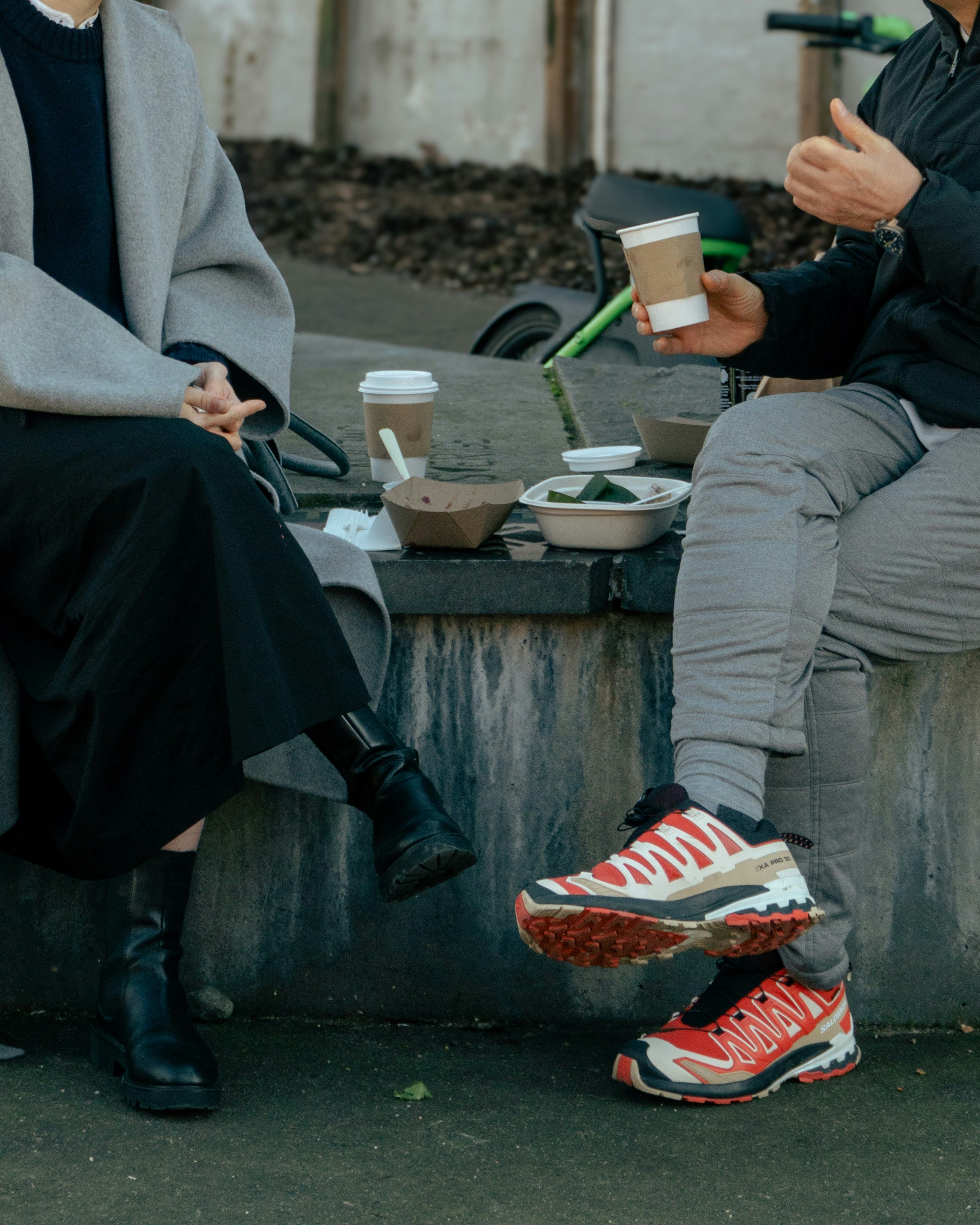 A Quiet Coffee Break on the Park Bench