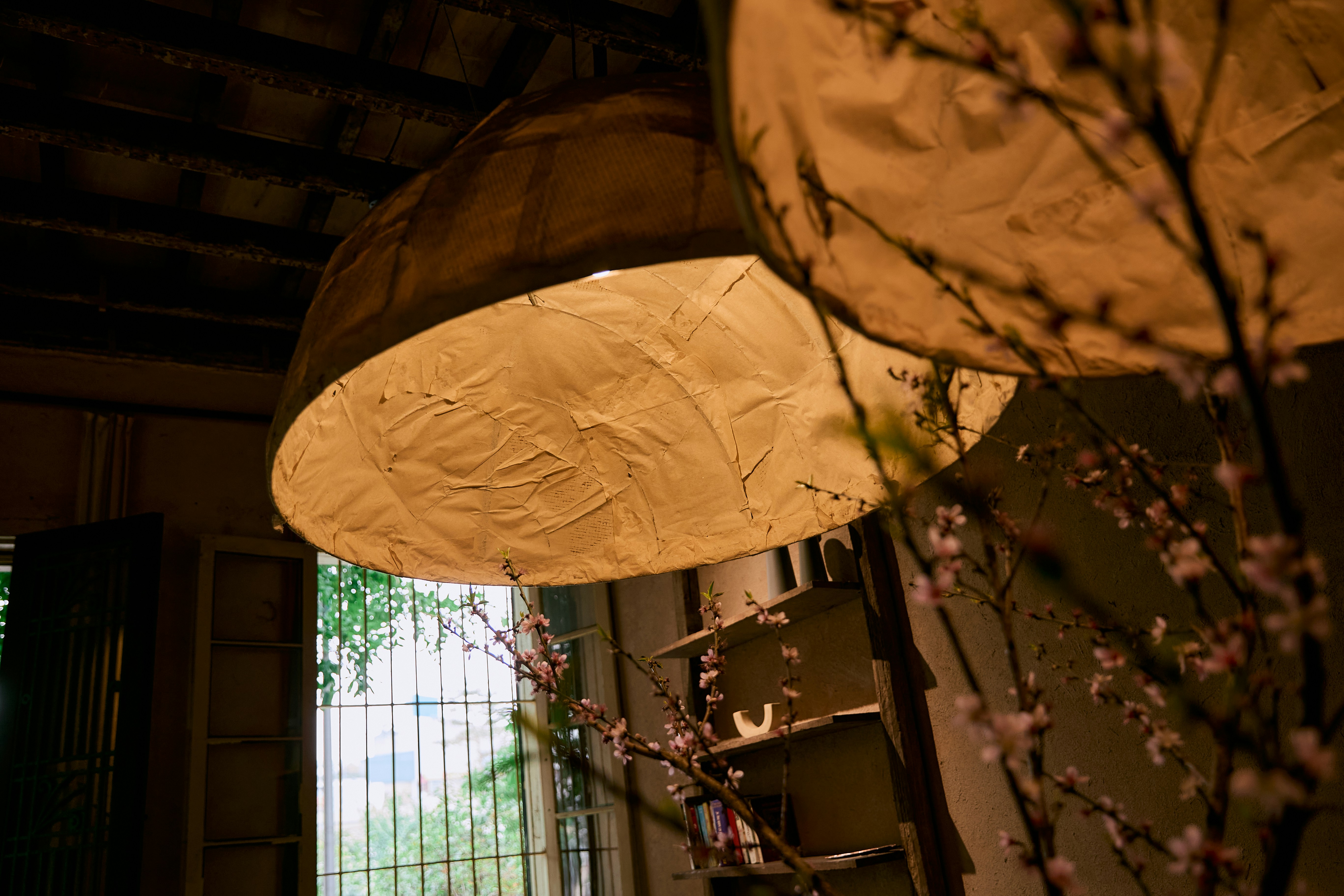 Lantern Veil: An Interior Moment Under Soft Paper Light