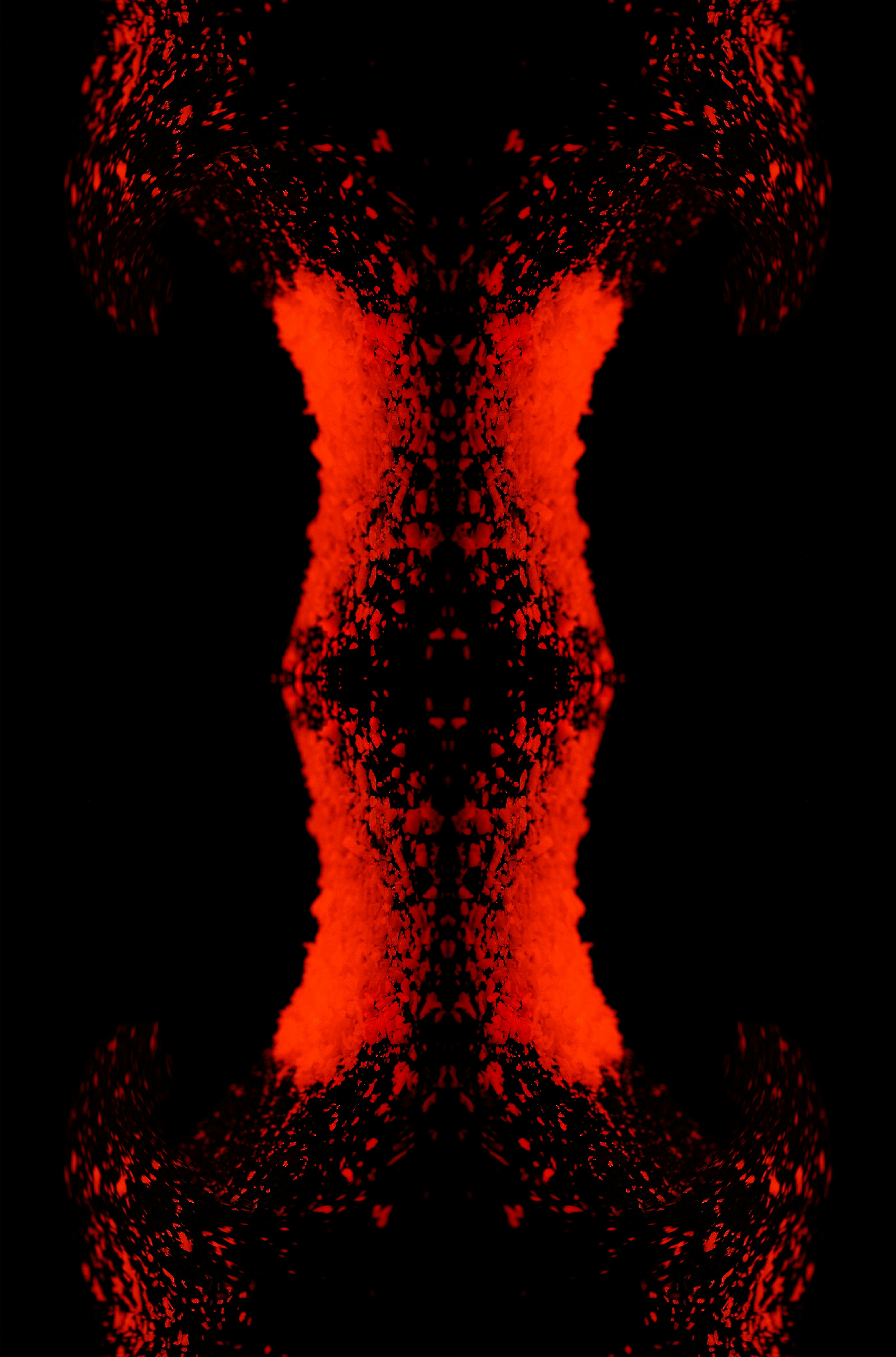 Symmetric Inferno: A Rorschach of Red Echoes