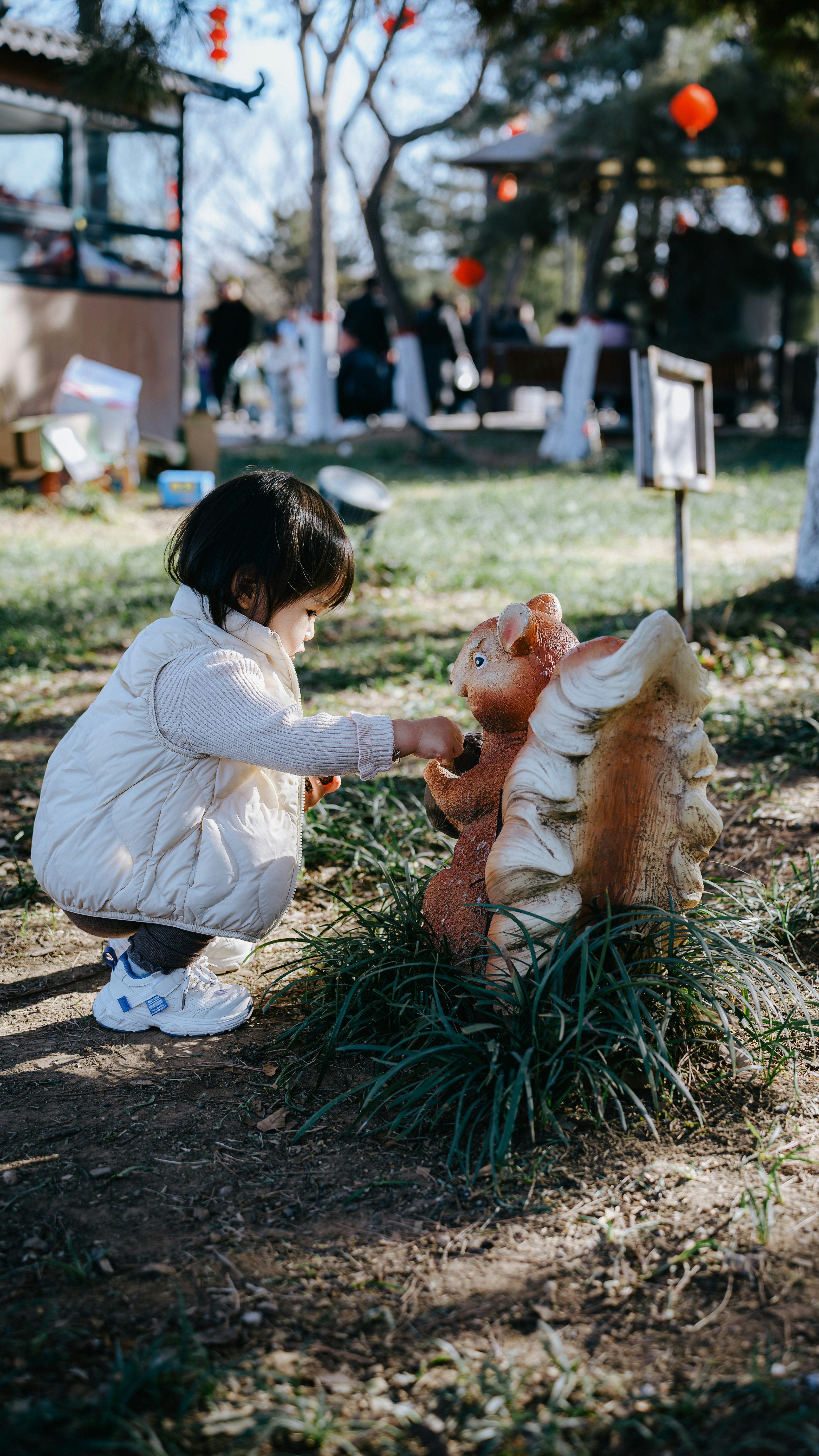 Tiny Explorer Shares a Secret with a Stone Hedgehog