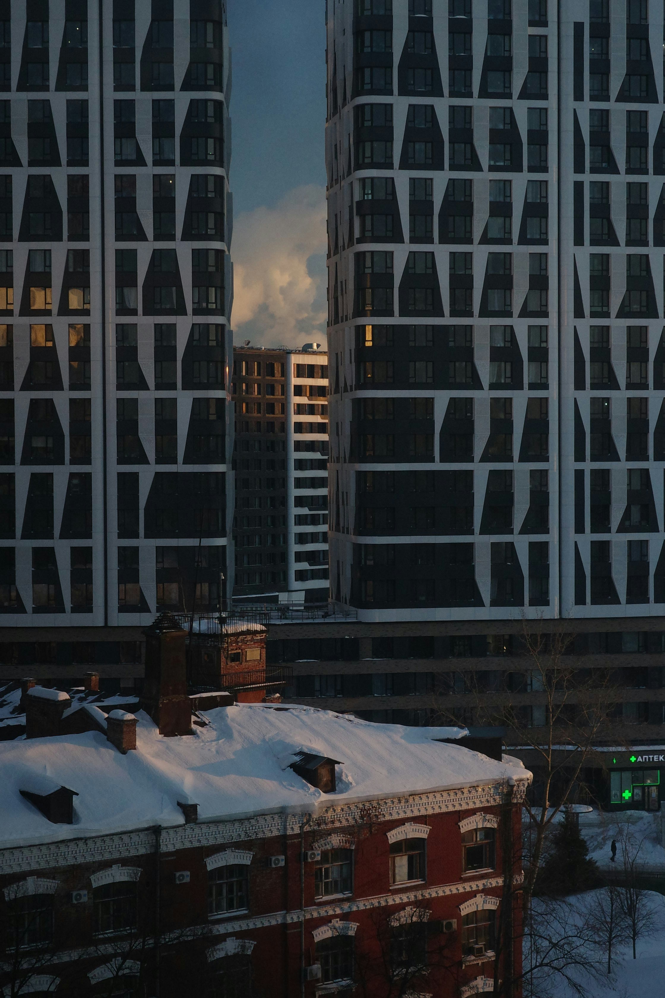 City Tapestry: Evening Light Between Towers