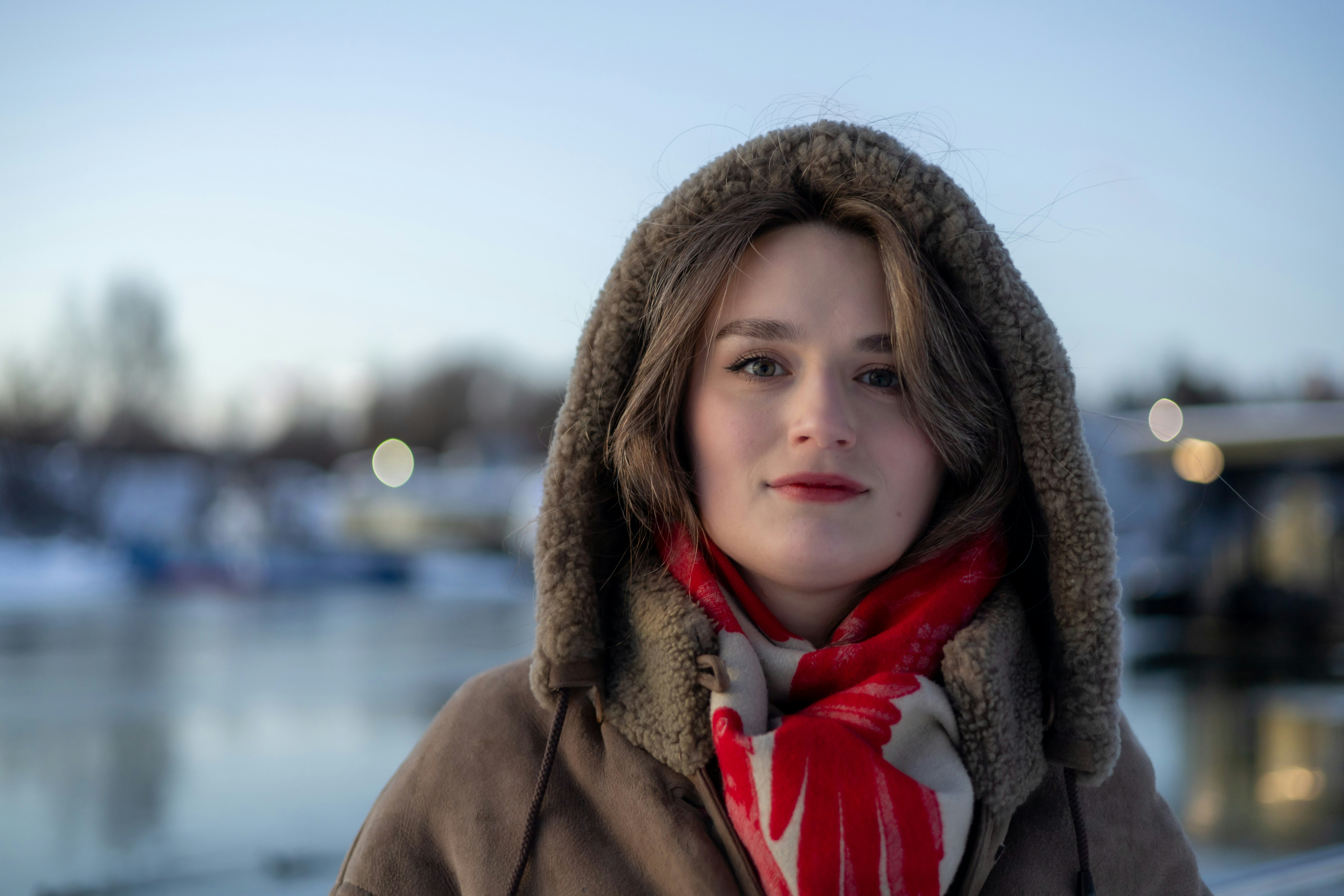 Hooded Portrait by the Waterfront