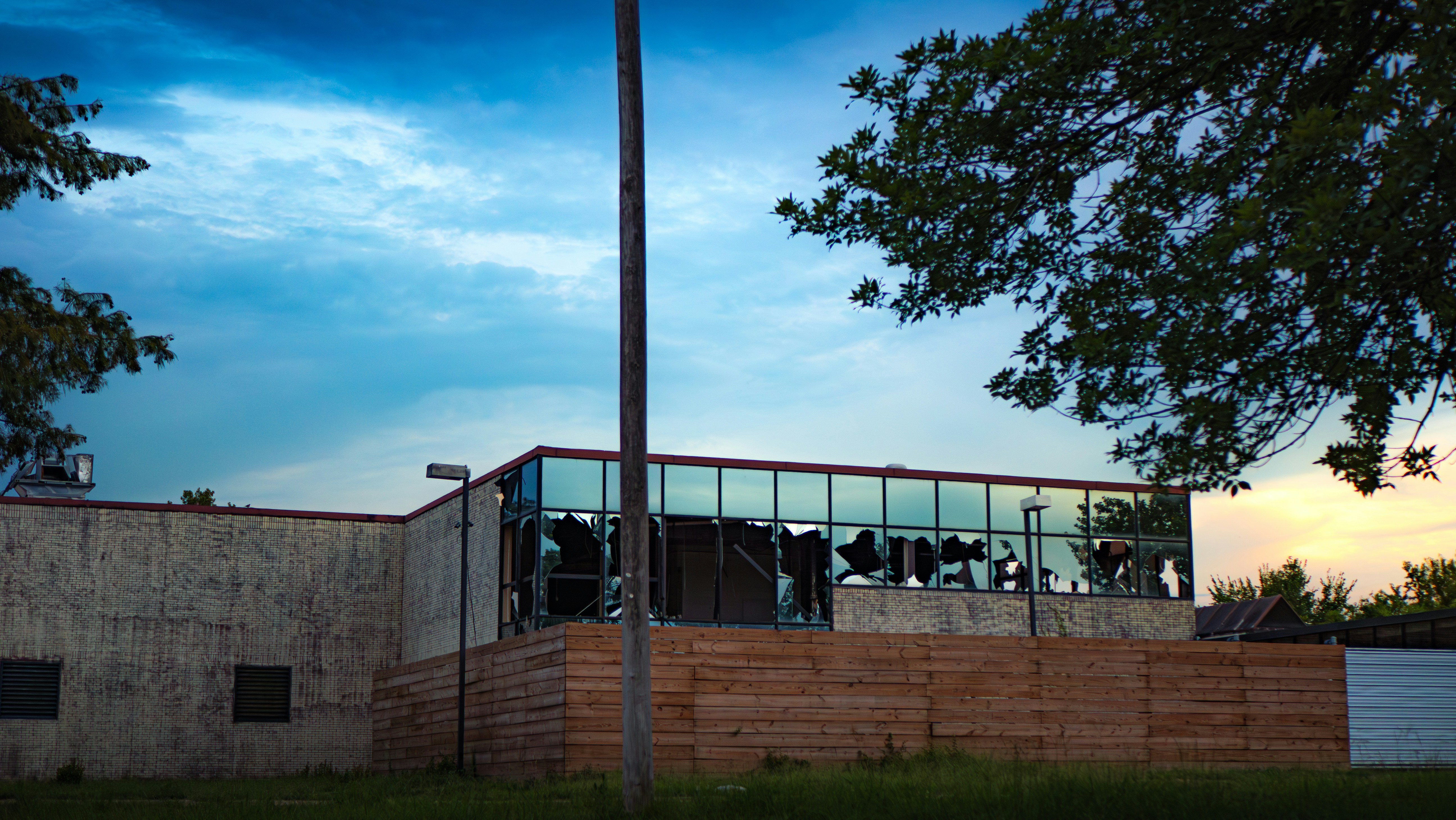 Glass-Encased Balcony at Dusk