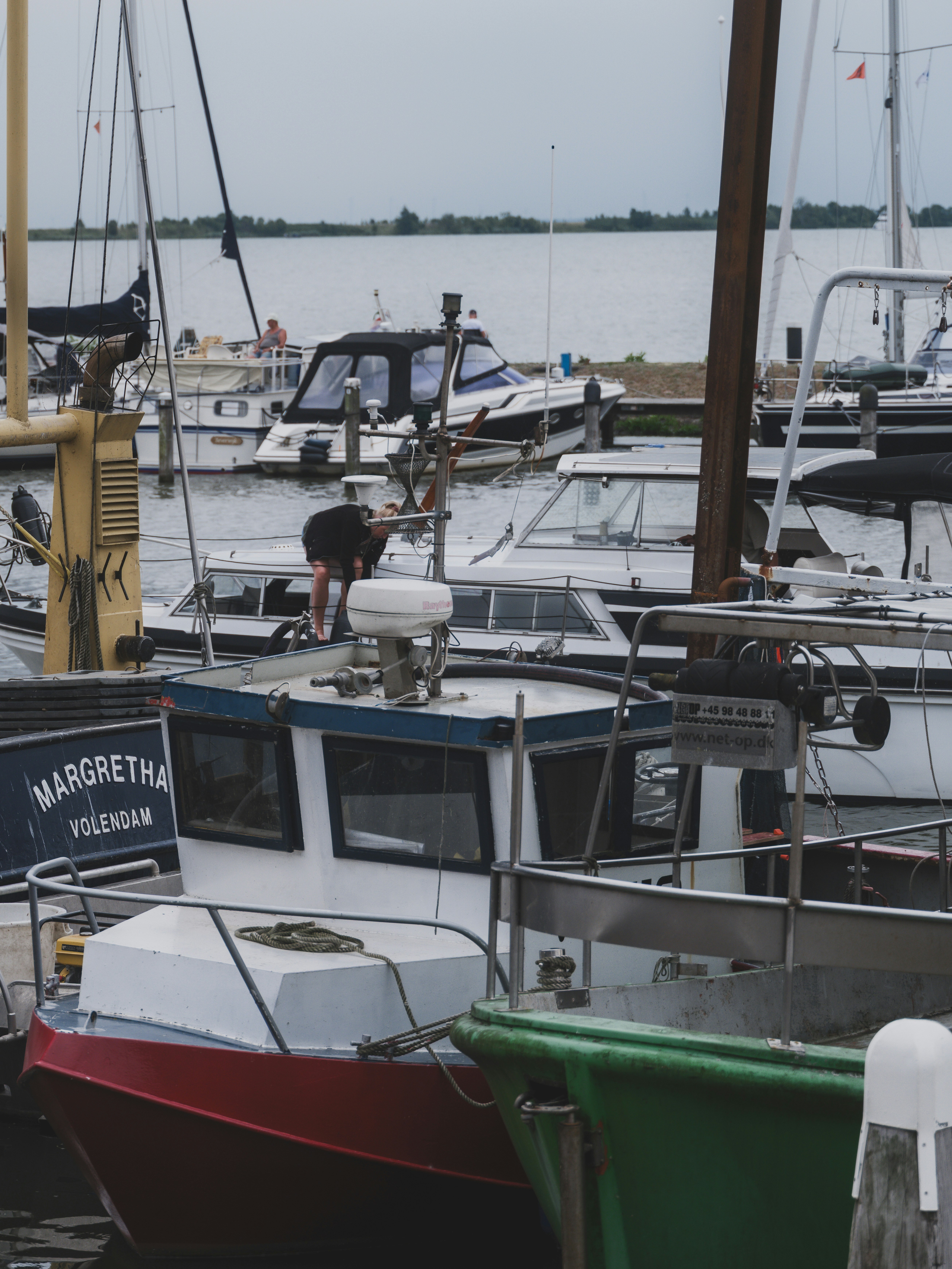 Harbor Machinery: Boats in a Quiet Marina