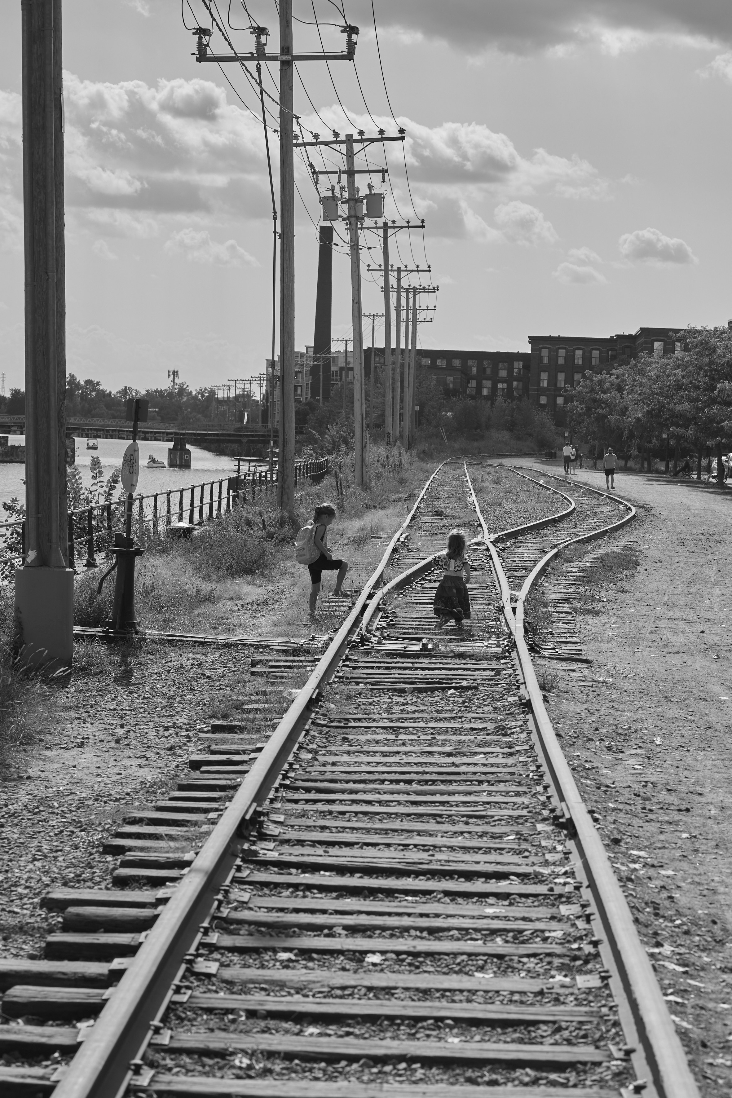 Rails to Childhood: Two Kids on an Endless Track