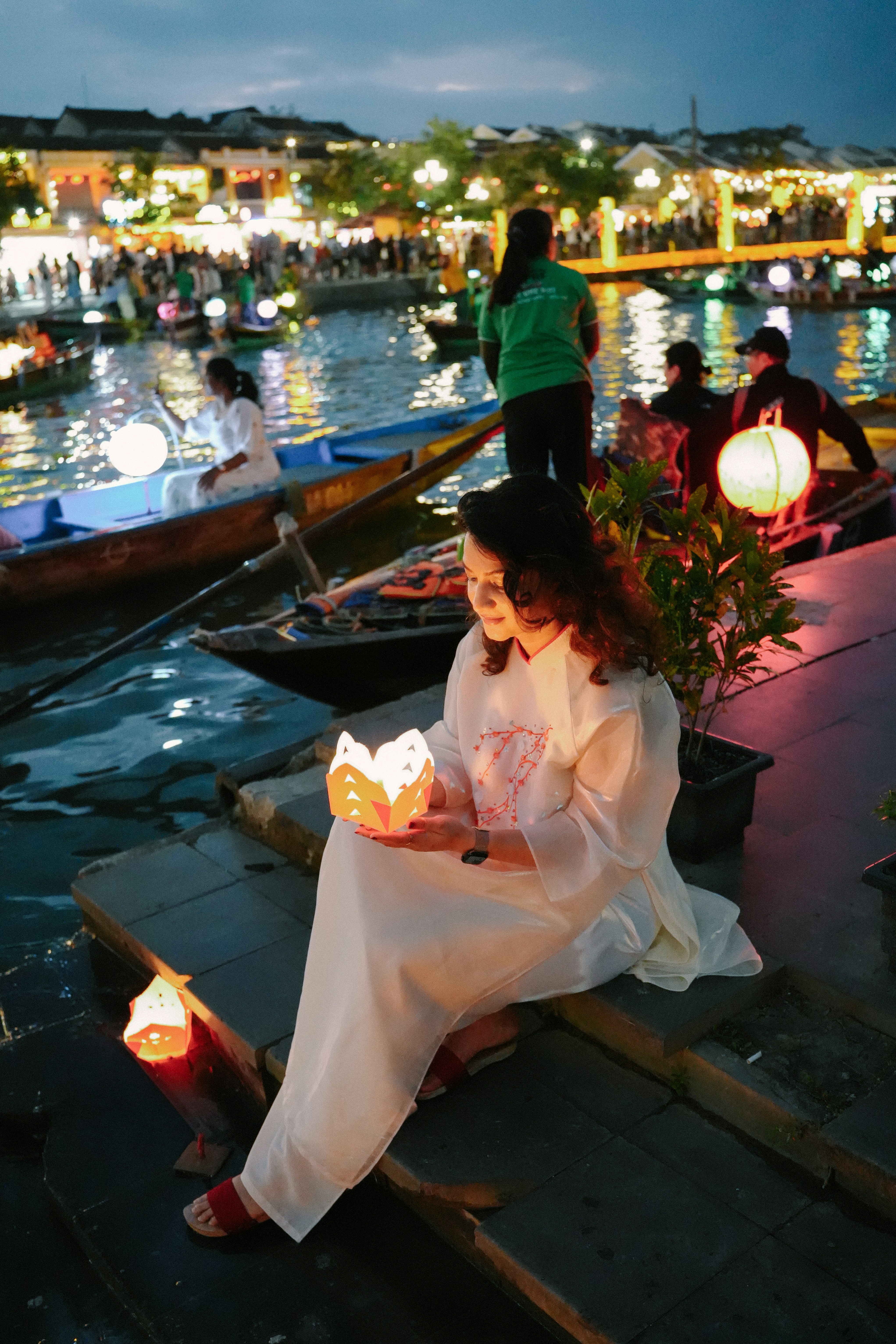 Lanterns on the Water: A Quiet Moment with a Paper Lantern