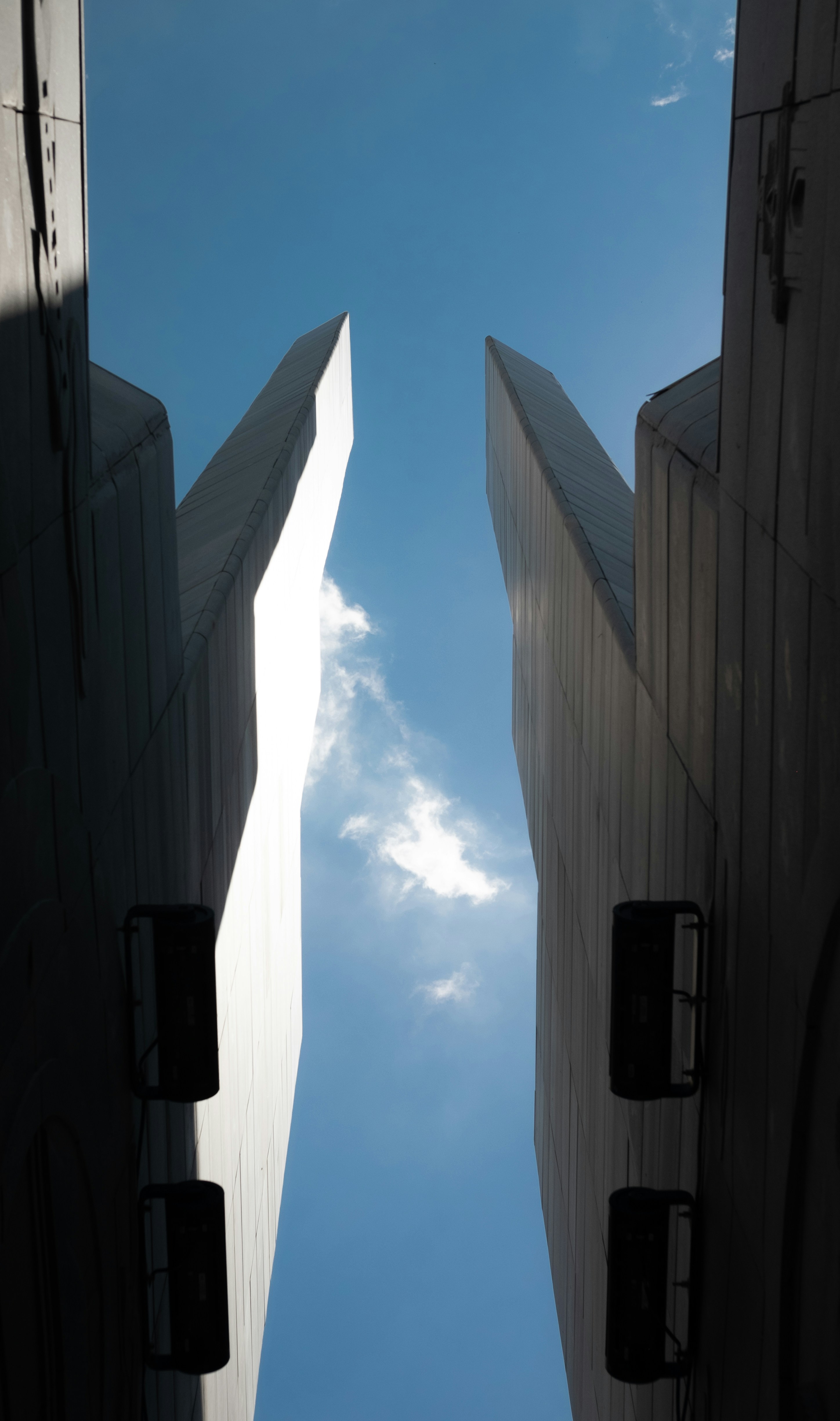 Twin Towers Reaching Toward a Piercing Sky