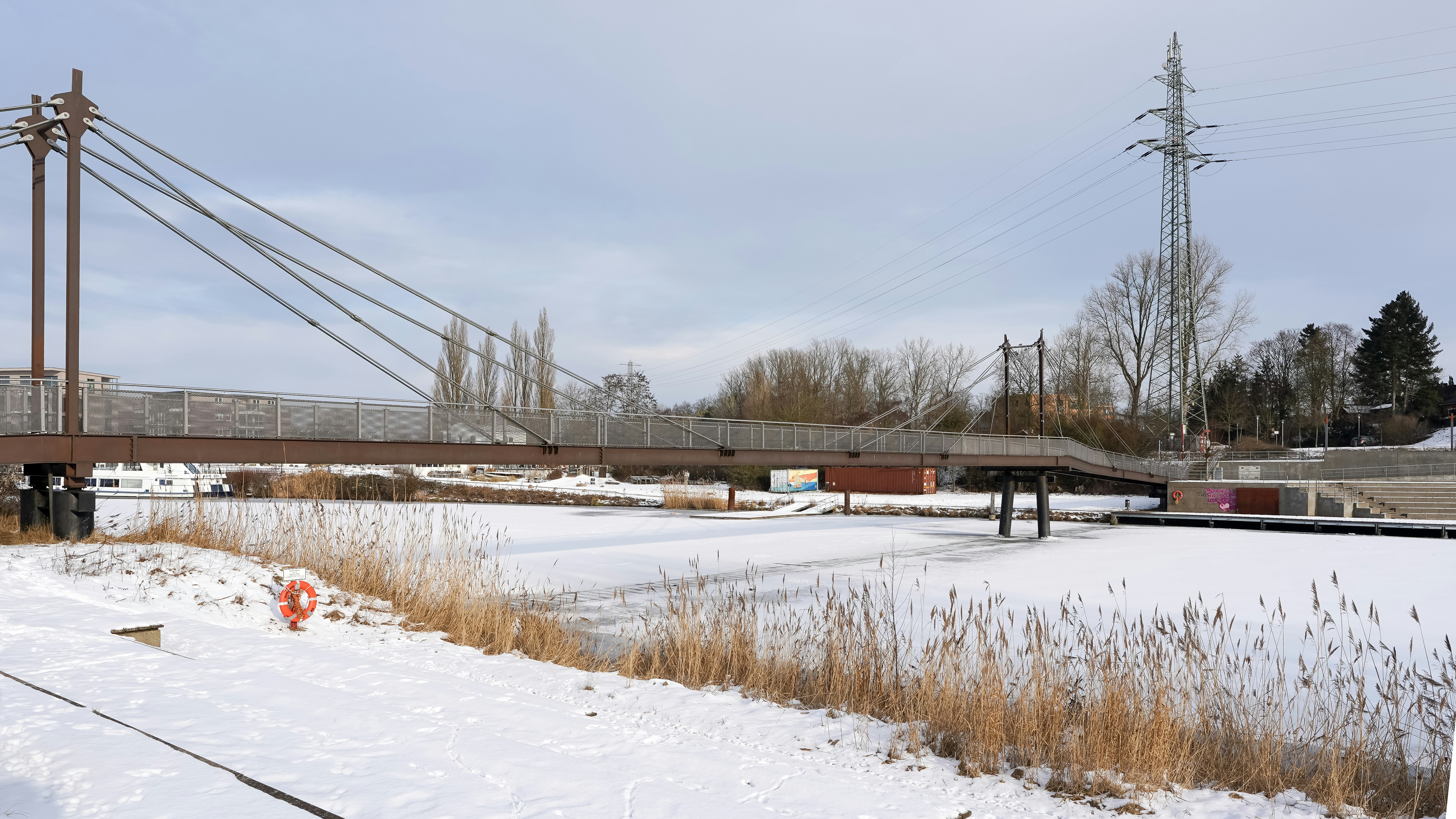 Snow-Soft Suspension: A Bridge Over Quiet Waterfront