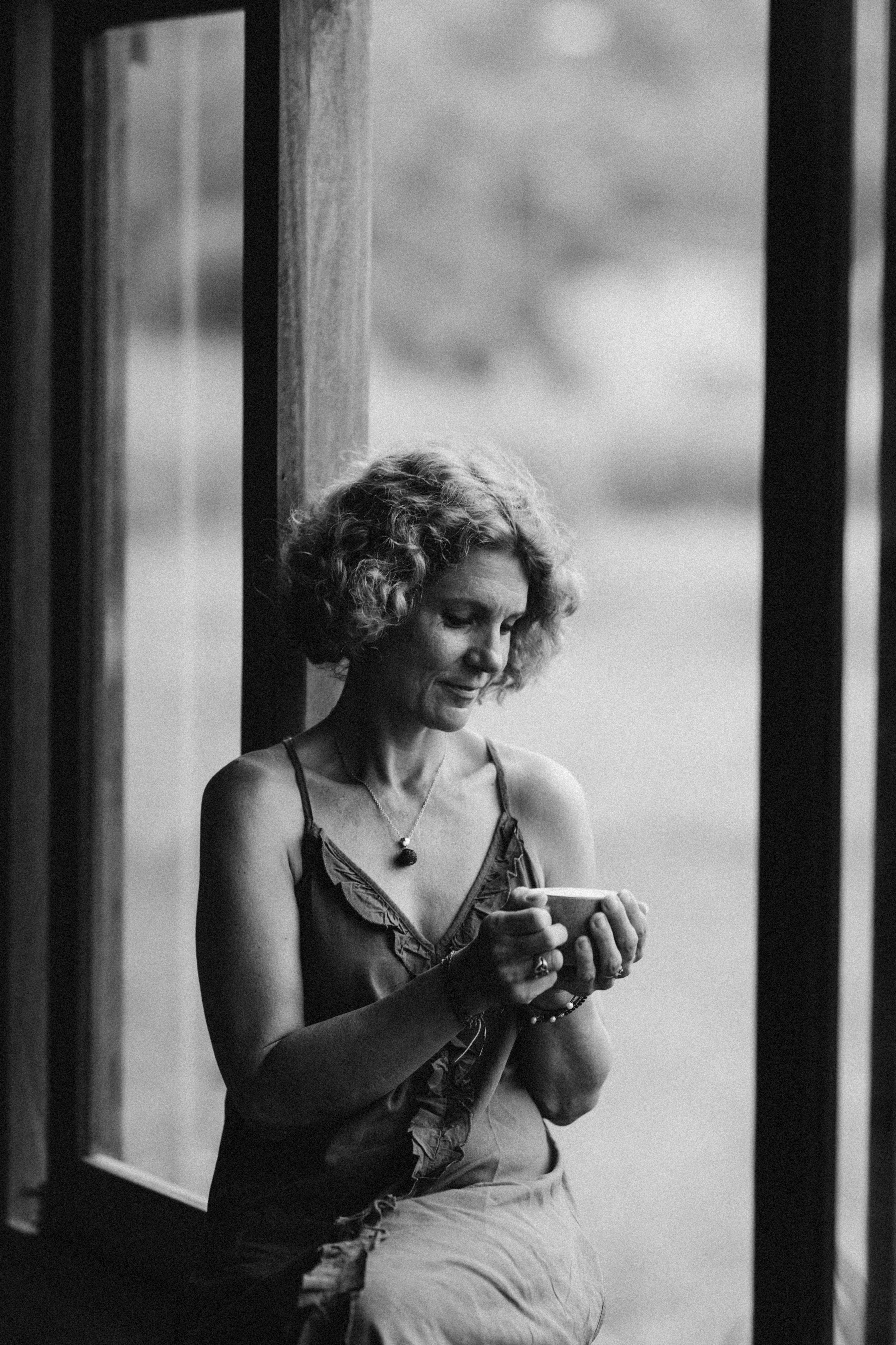 Soft Light, Quiet Moment: A Portrait with Coffee