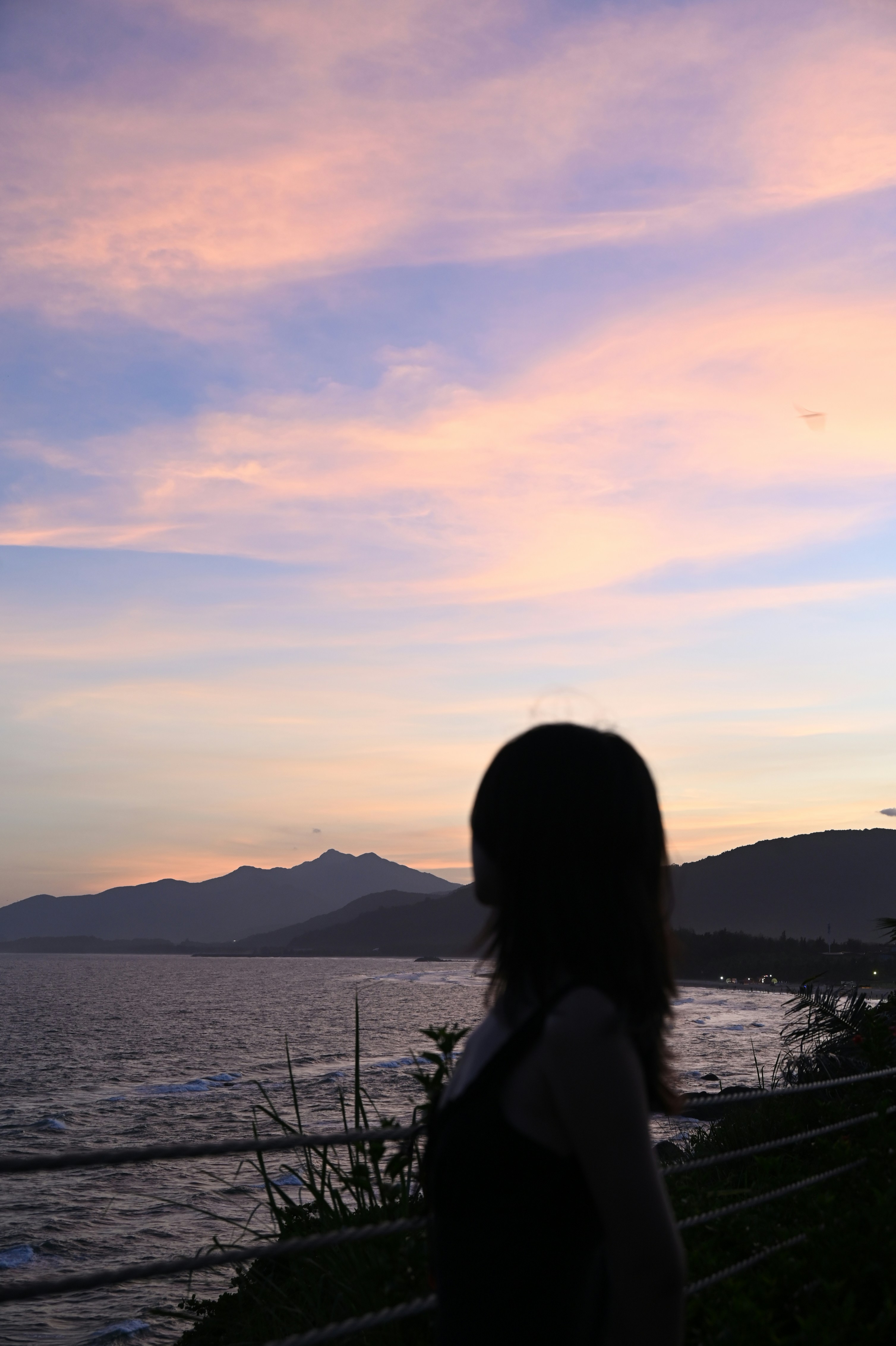 Silhouette by the Sea at Sunset