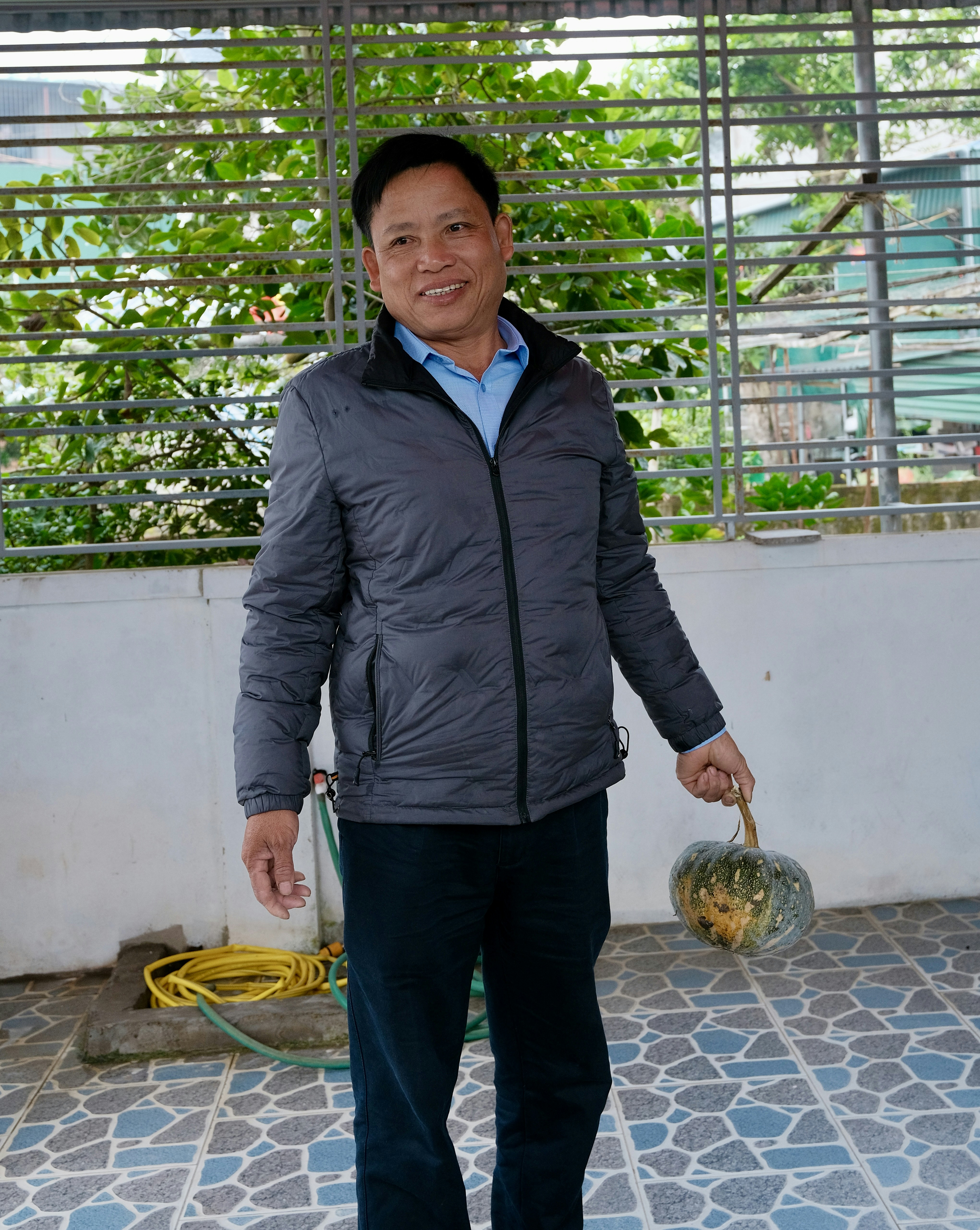 The Gardener's Gourd: A casual portrait in shaded light