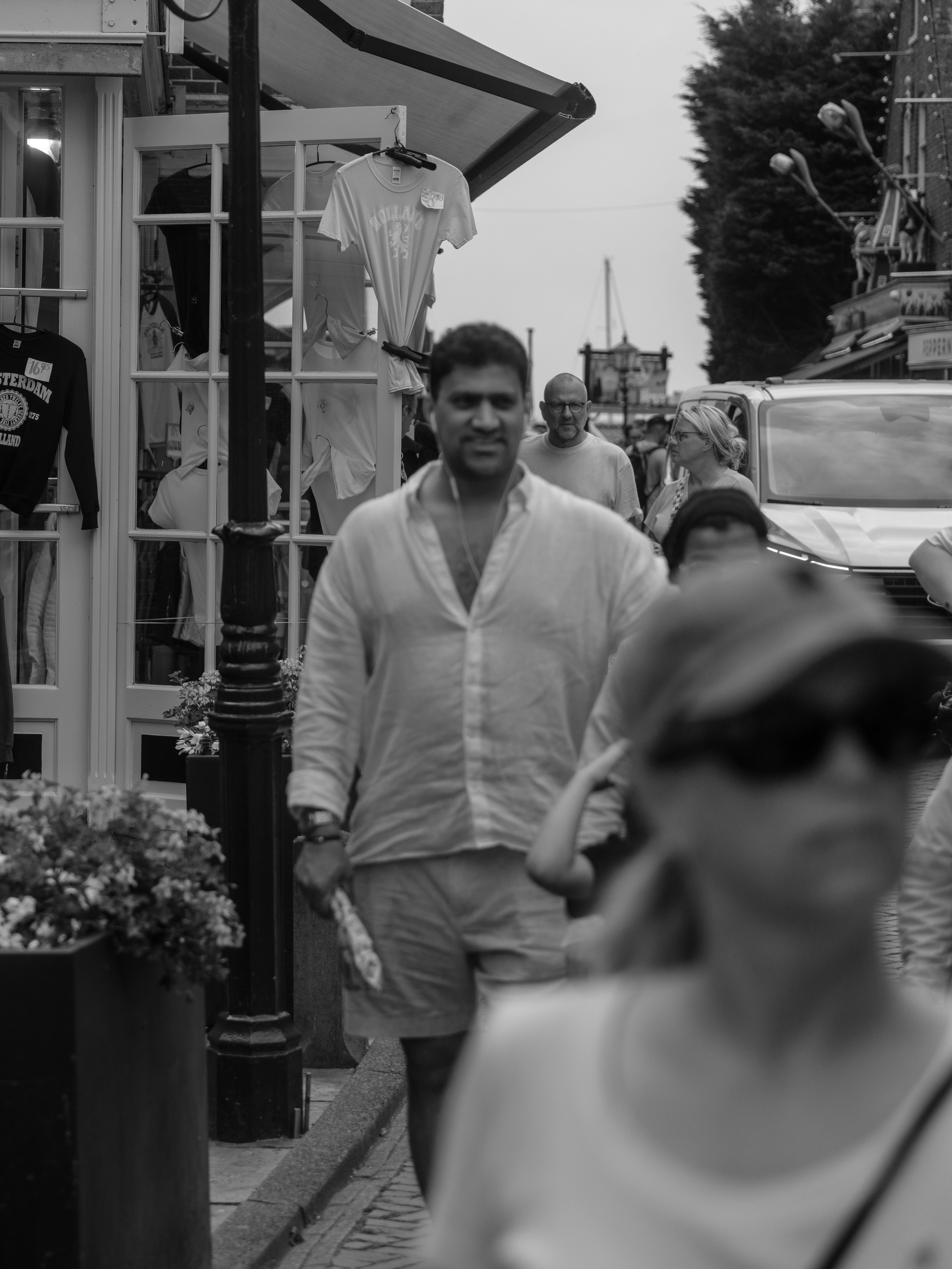 Street Portrait in Soft Monochrome