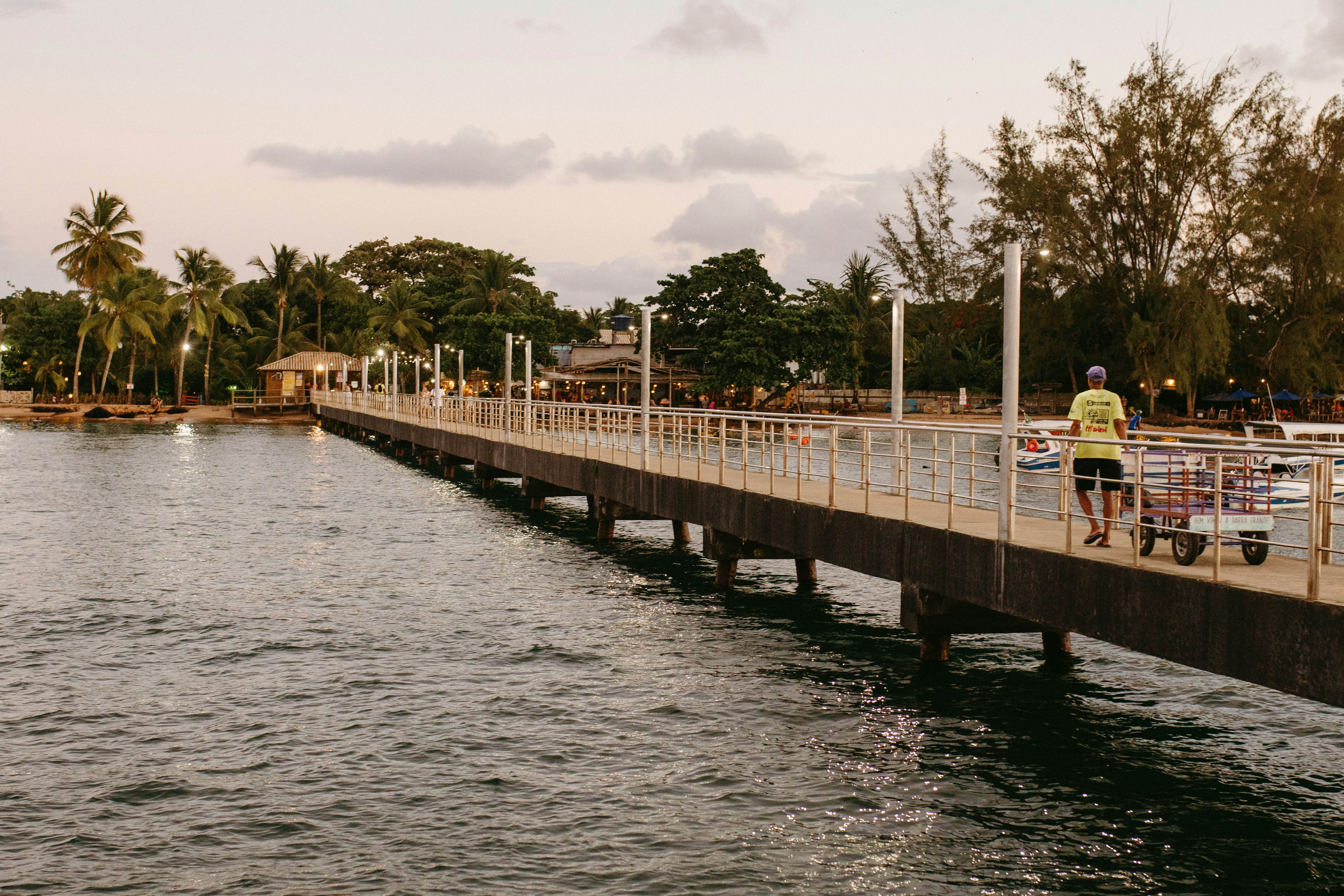 Sunlit Pier: A Quiet Walk Over Tidal Waters