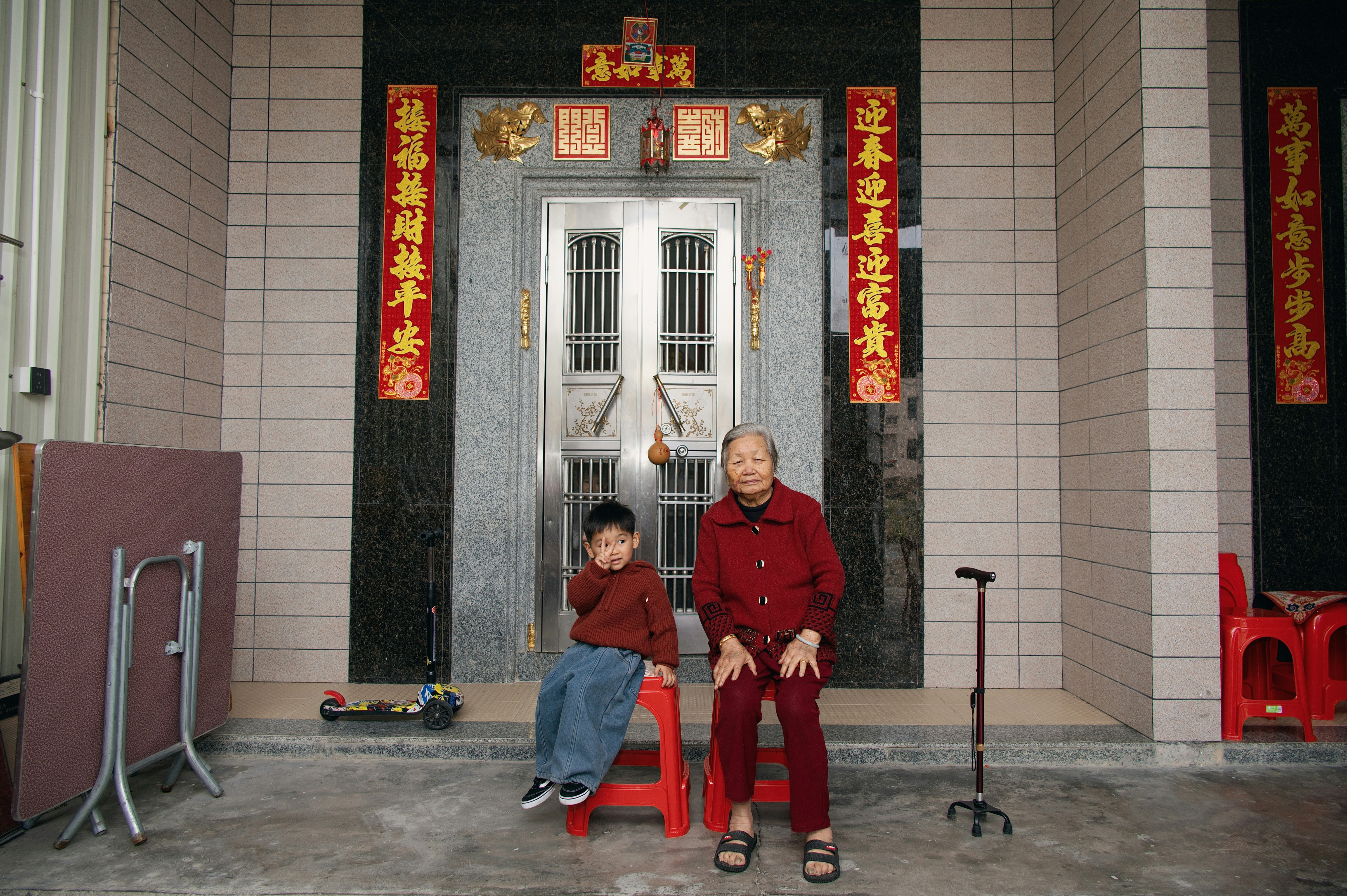 Sitting Together at the Temple Doorstep
