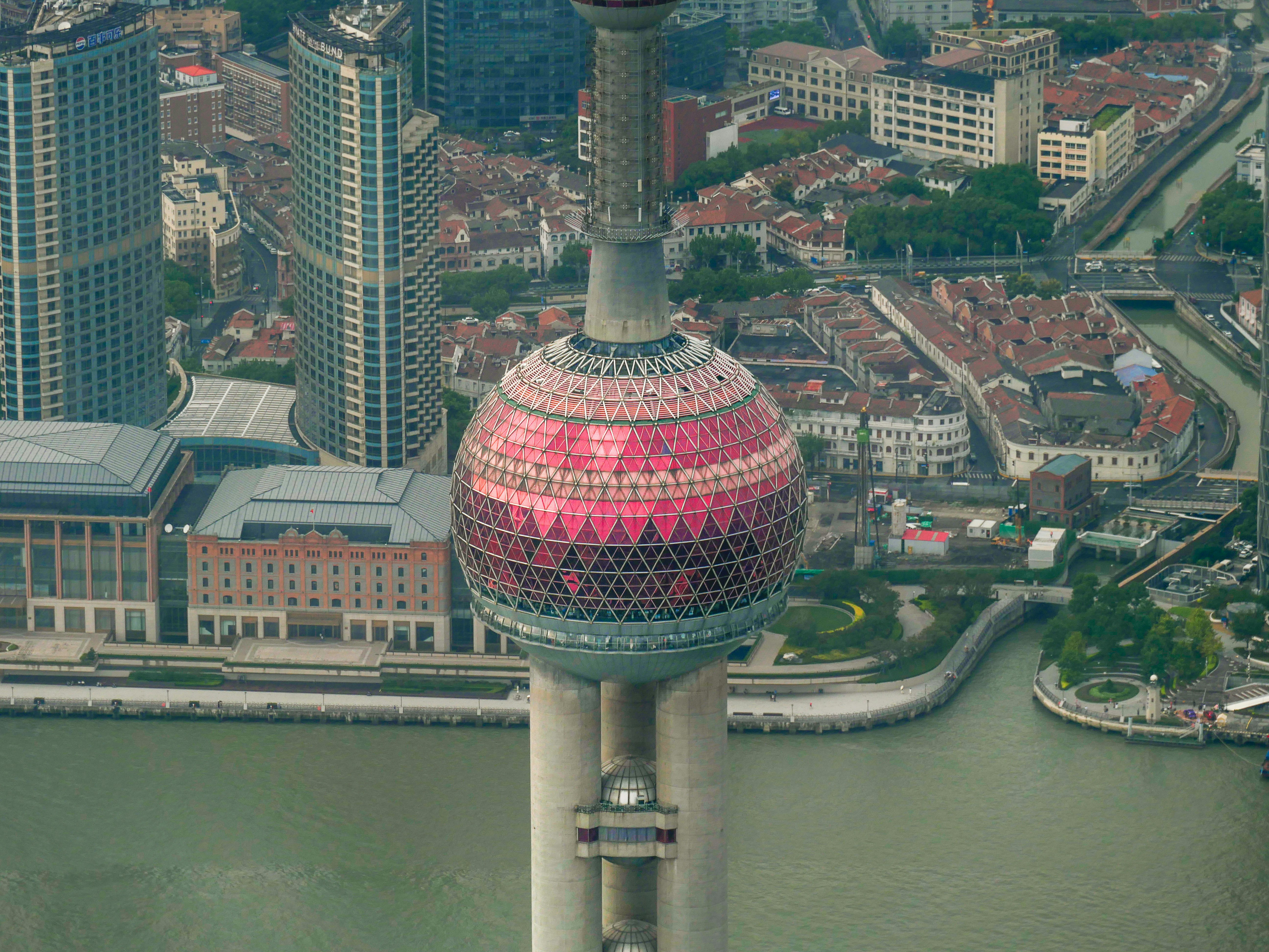 Sphere over Shanghai: The Pearl Tower Dominating the Bund