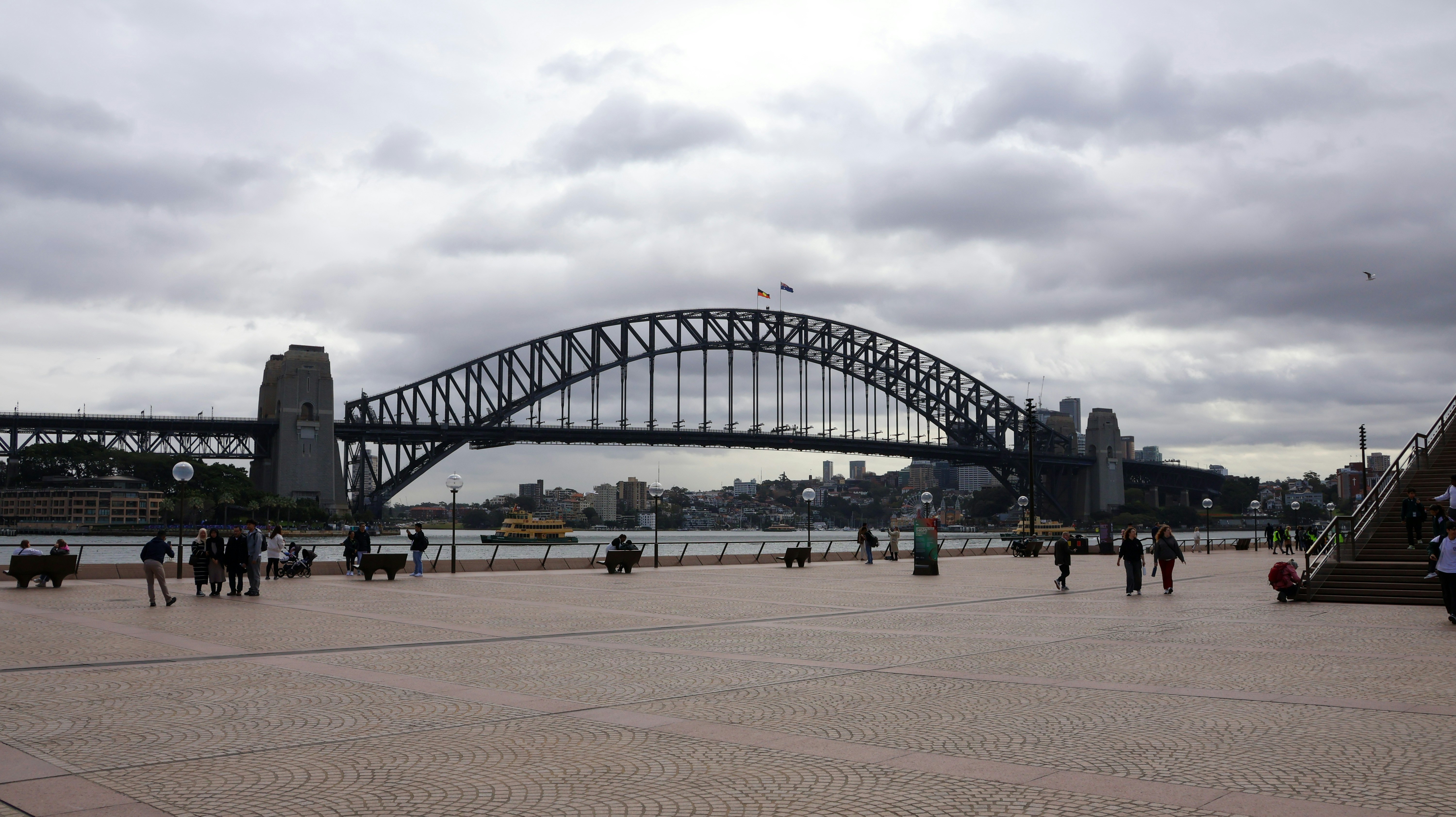 Harbor Profile: The Sydney Harbour Bridge Framed by a Quiet Esplanade