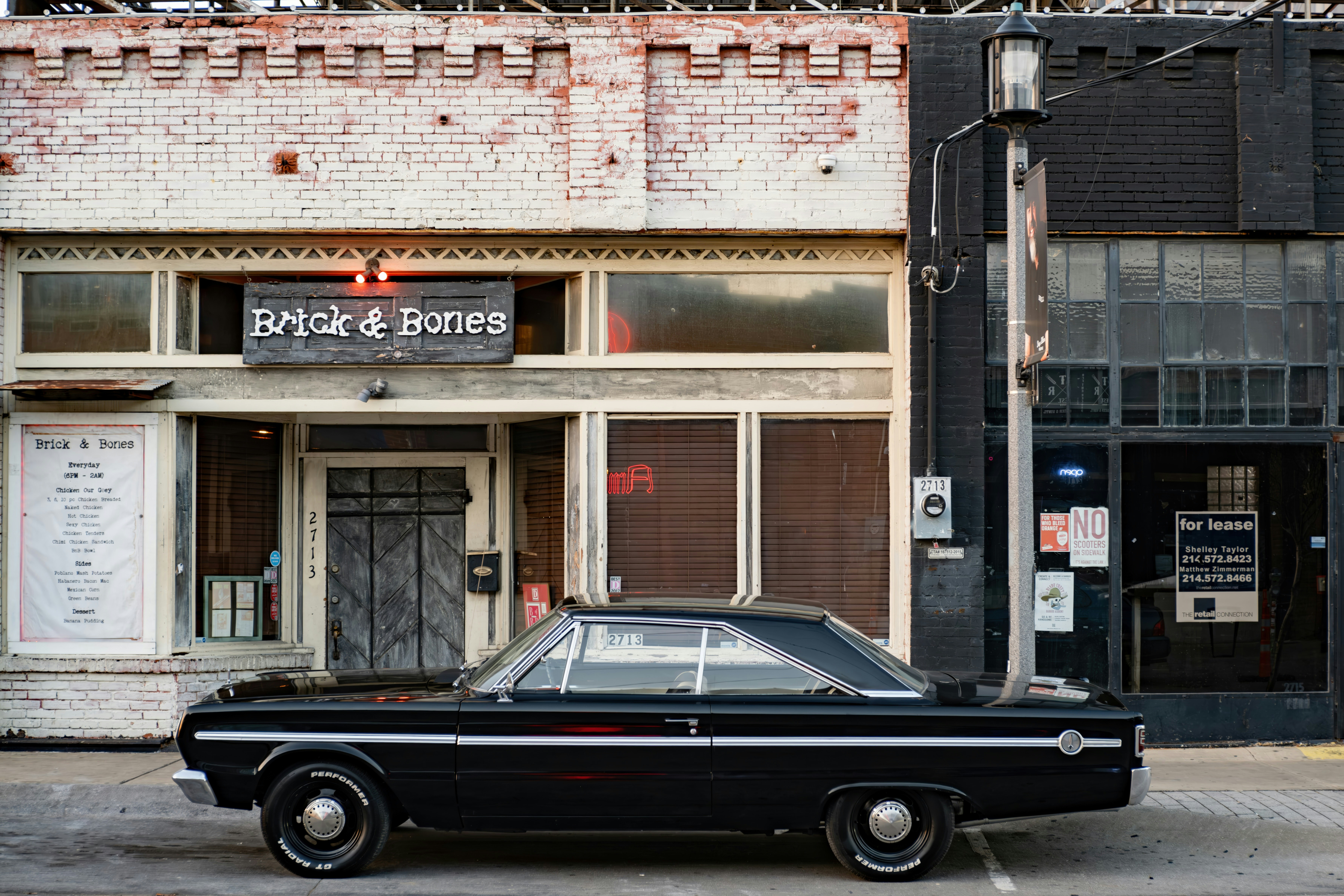 Midnight Drag: a Classic Coupe Outside Brick & Bones