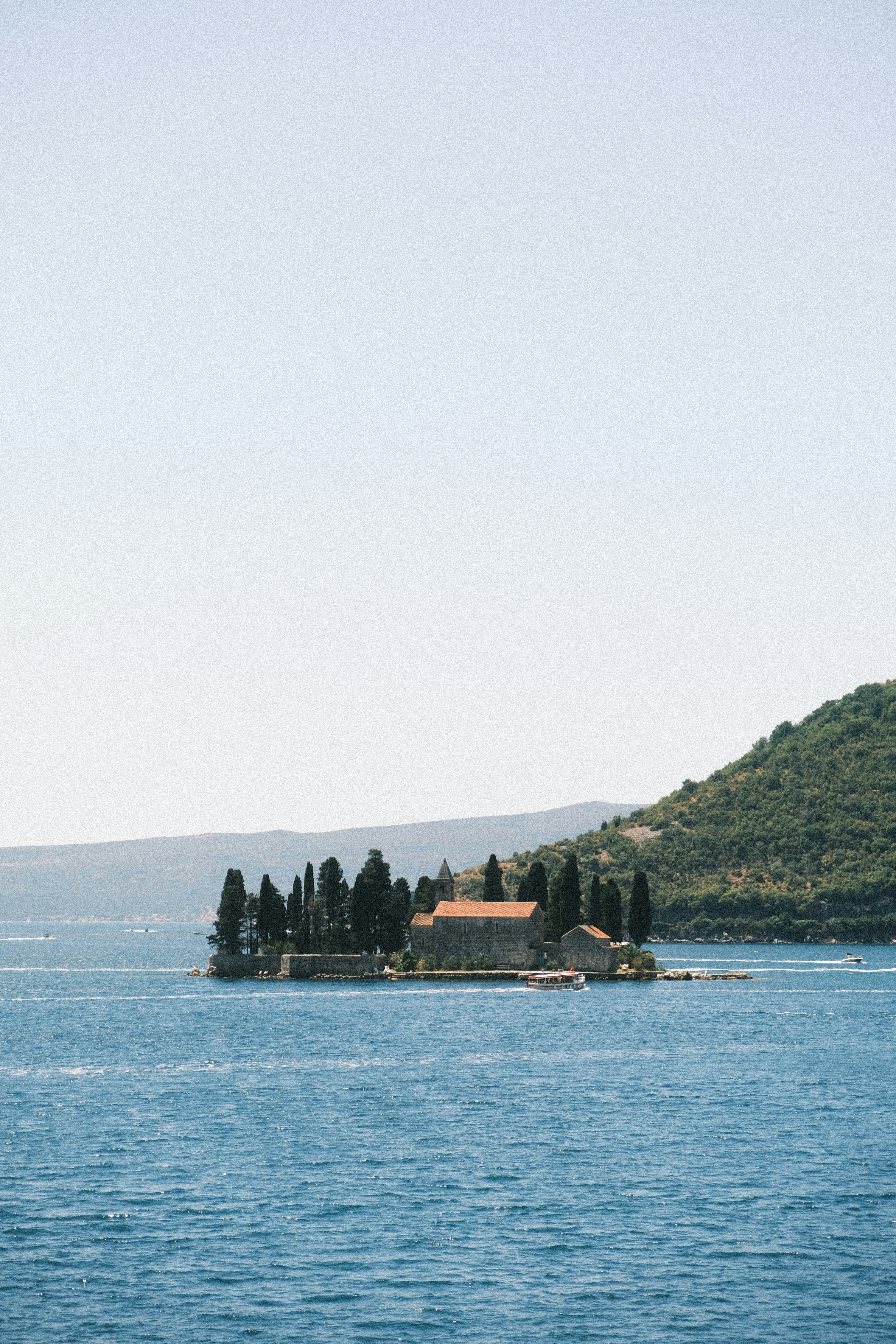Island Monastery Between Sea and Hill