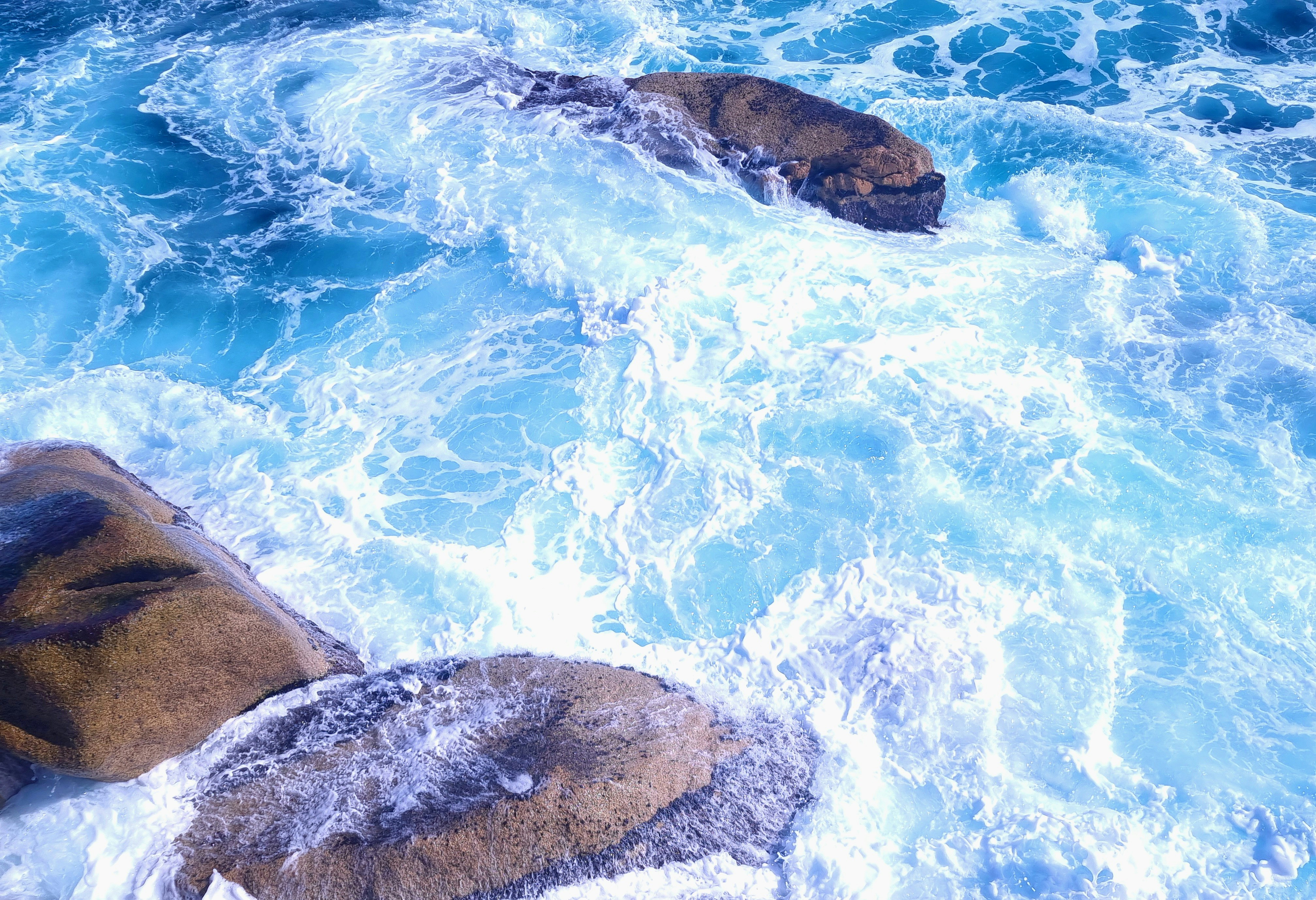Aqua Fury Among Granite