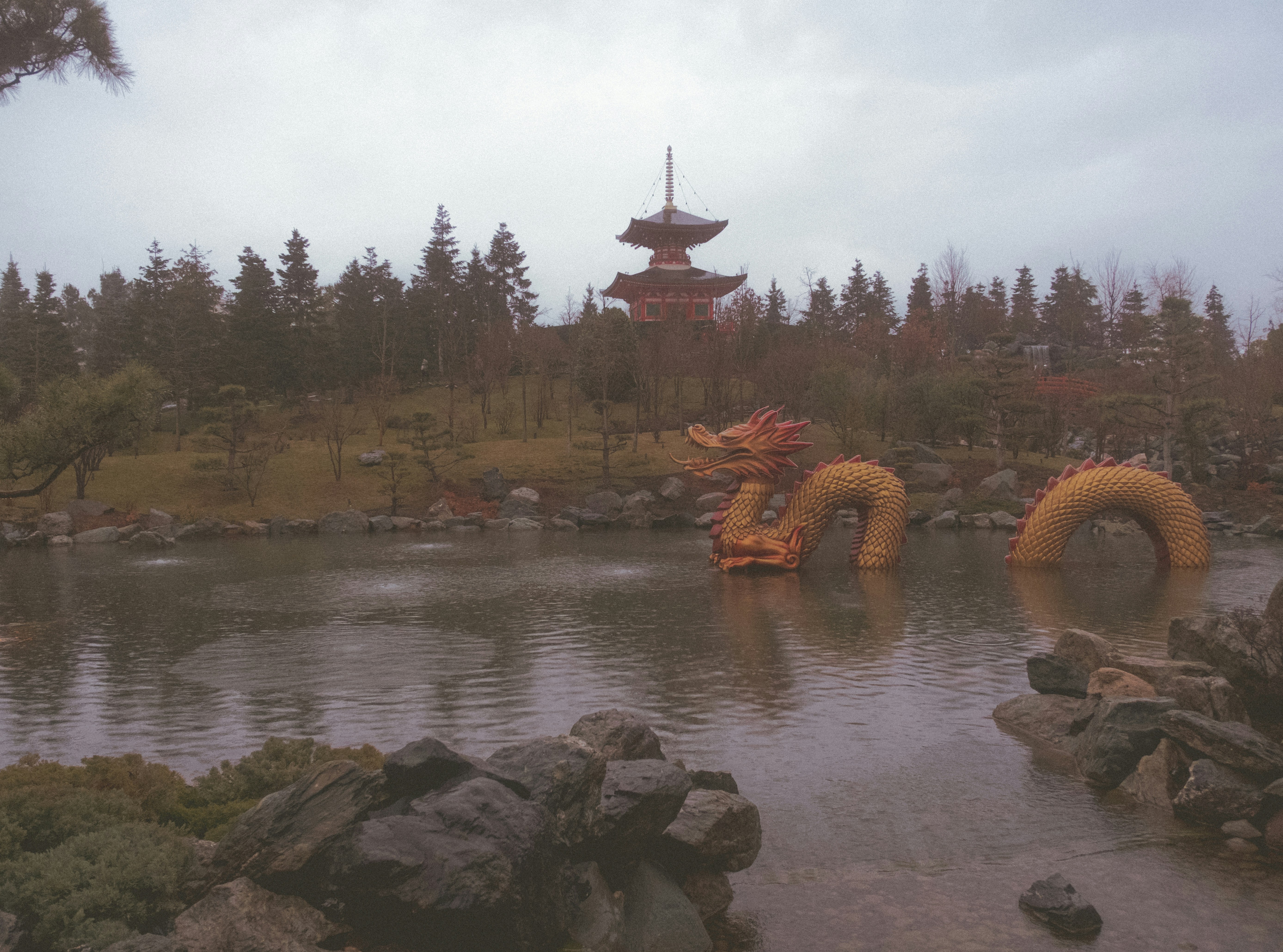 Dragon Guardians over Tranquil Waters