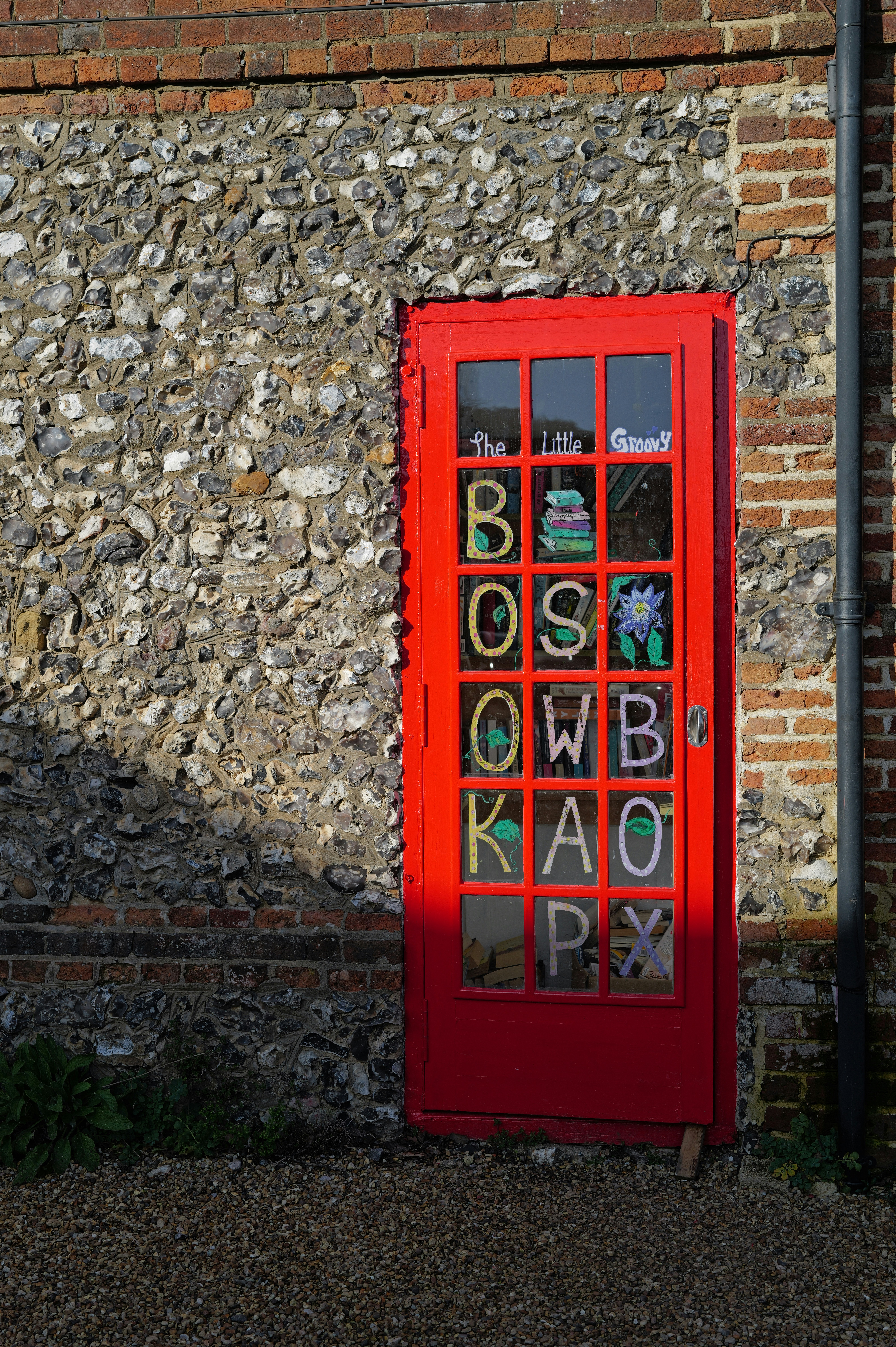 Crimson Door of Letters and Light