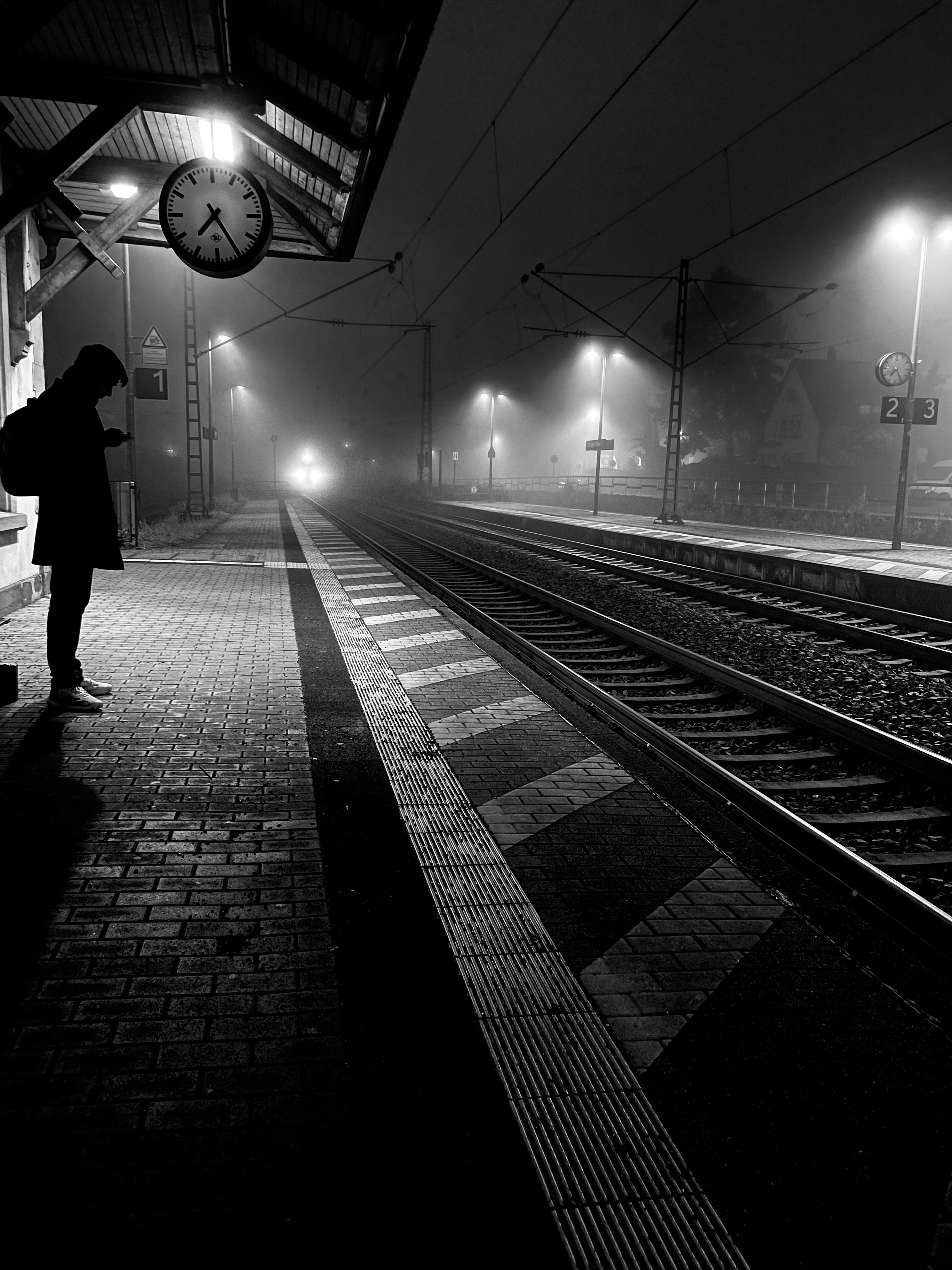 Lonely Evening at the Silent Platform