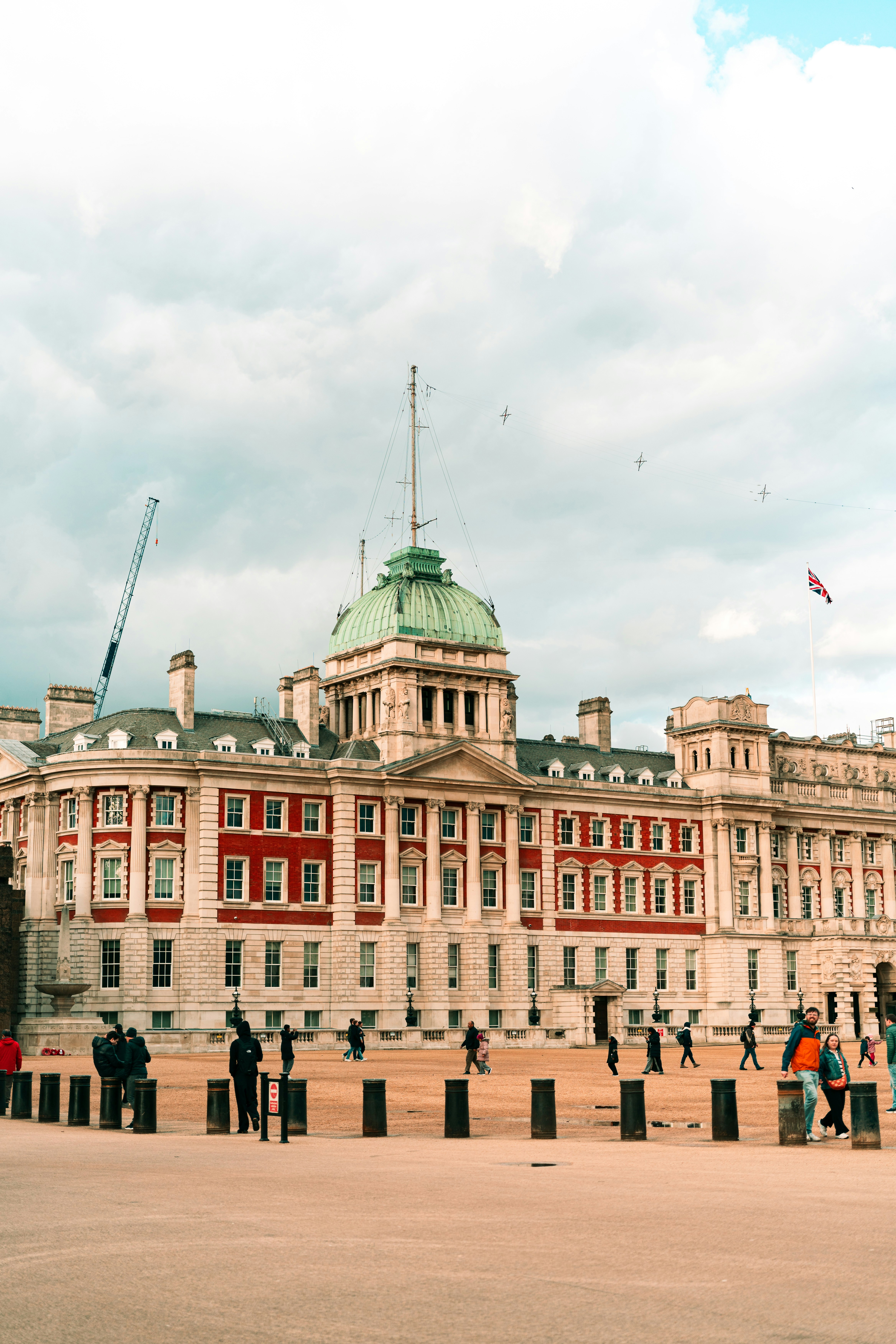 City Hall Facade Under a Broad Sky