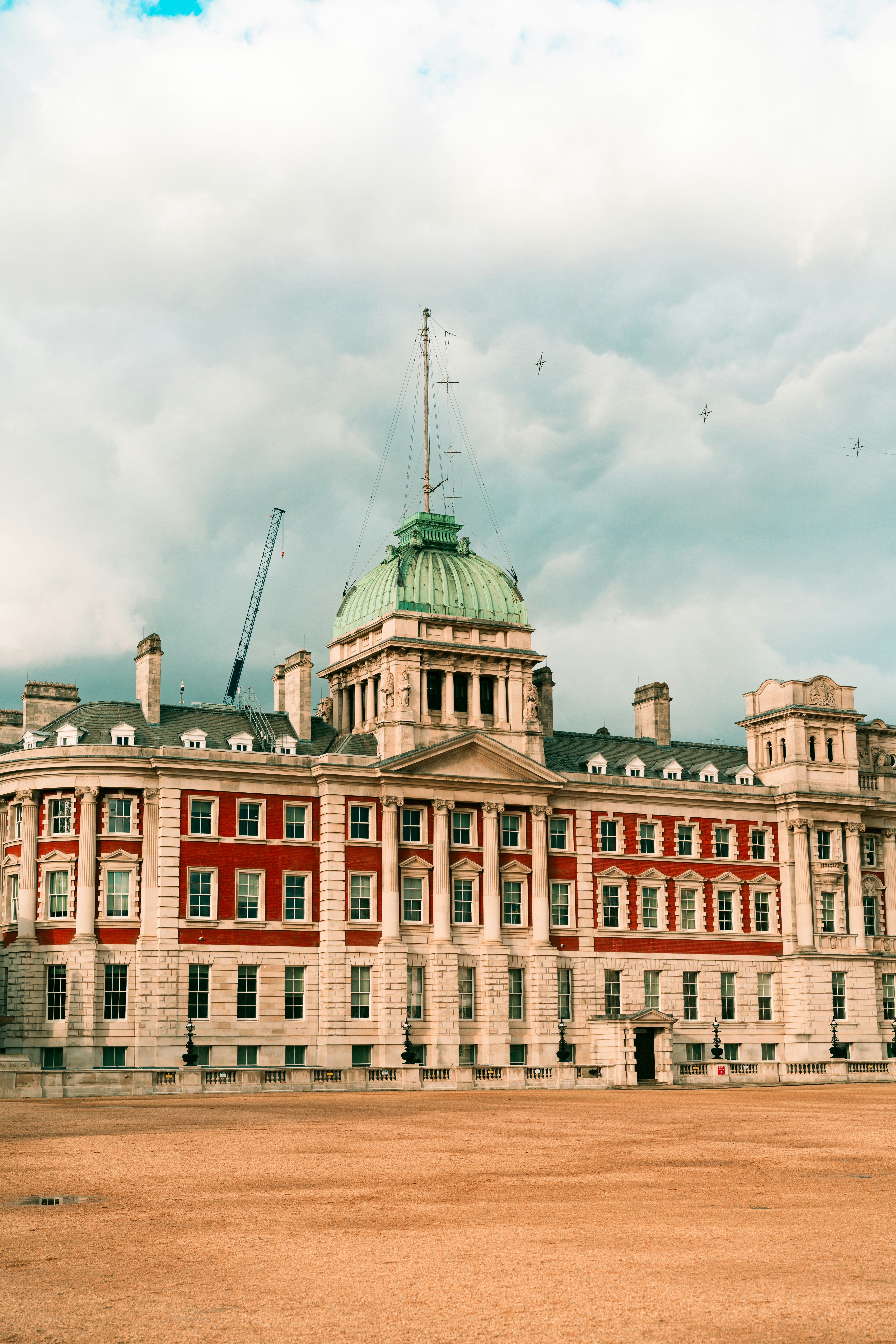 A Historic Facade Under a Turquoise Dome