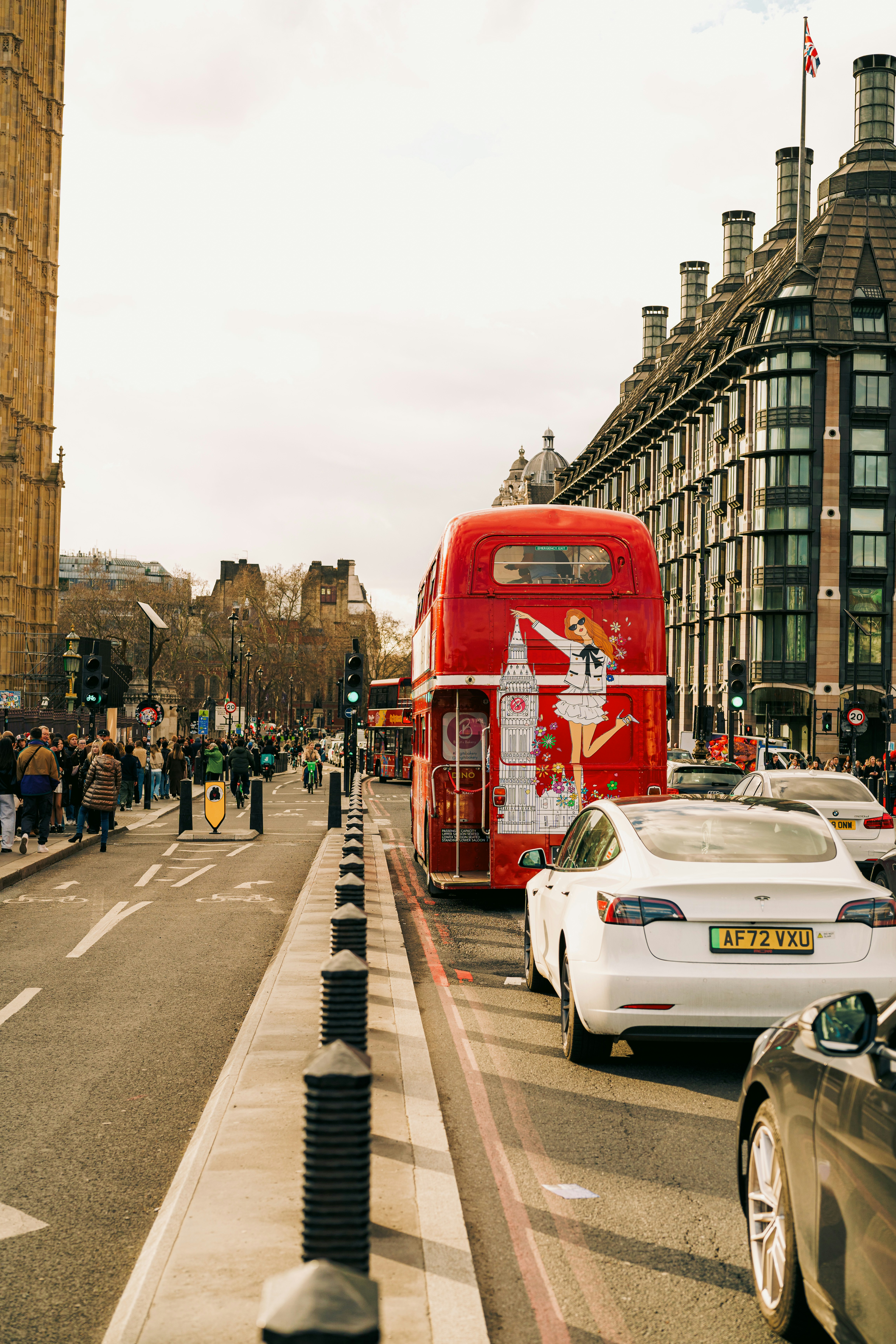 Red London Bus as Pulse of the Street