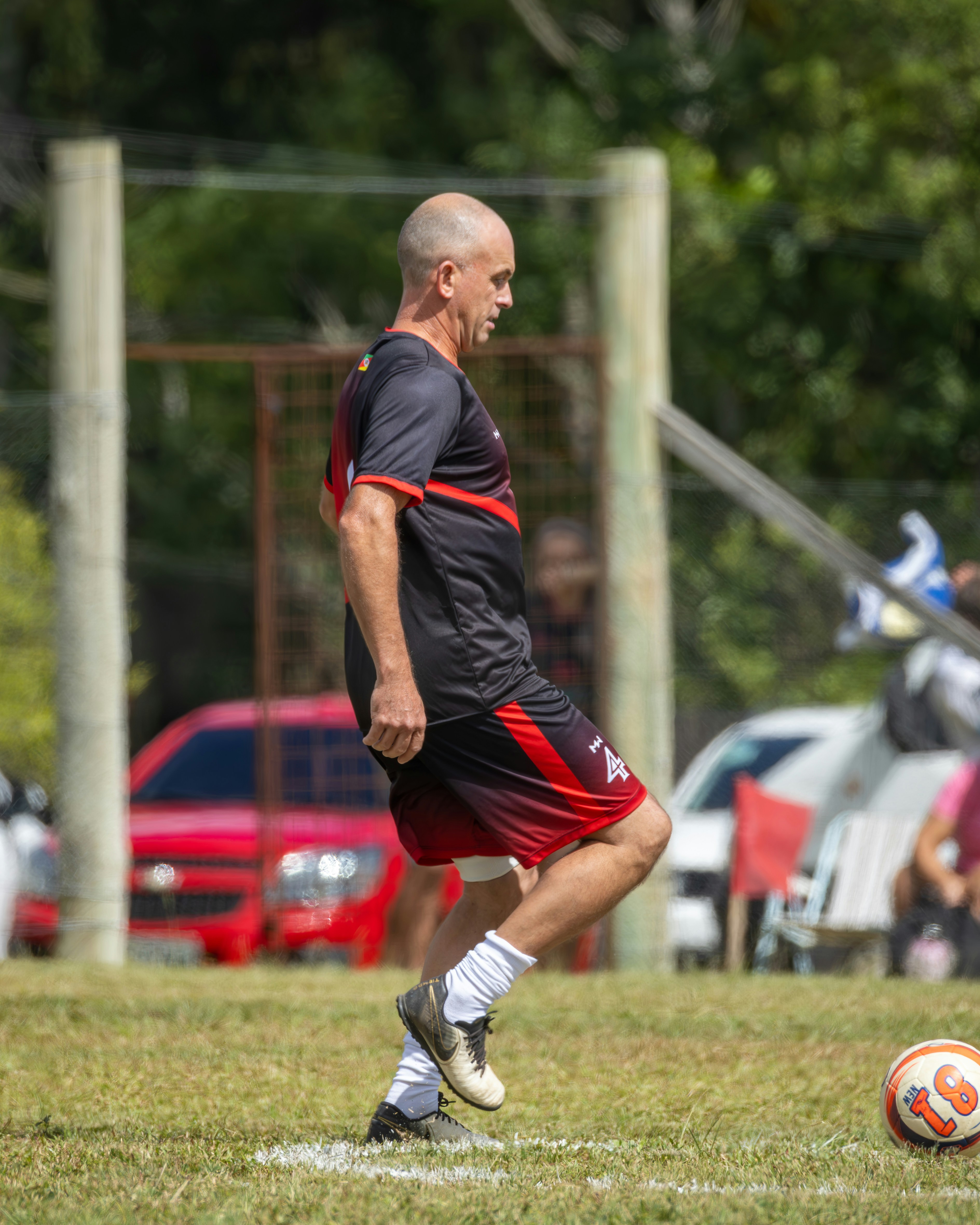Midfield Moment: The Striker in Motion