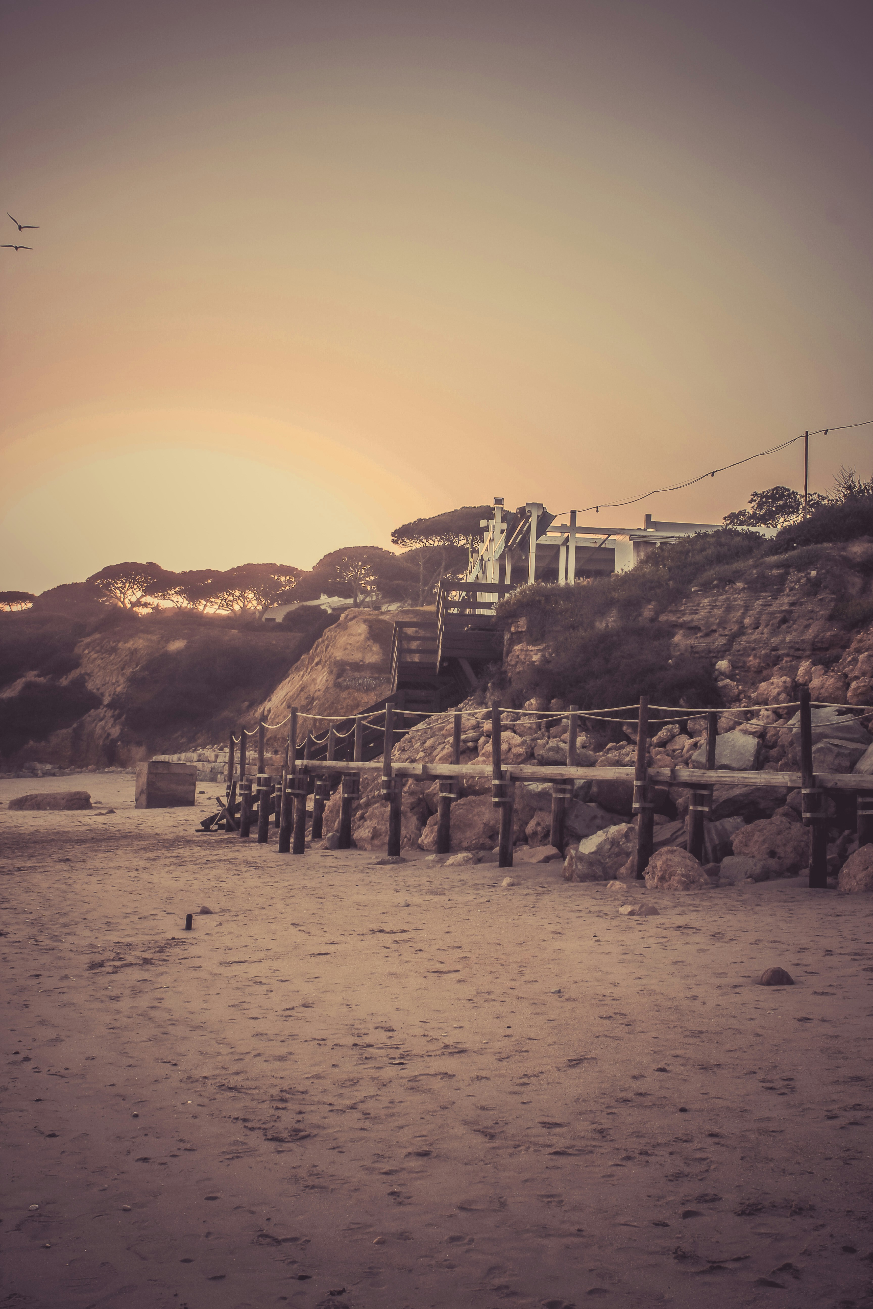 Sunset Over the Clifftop Boardwalk