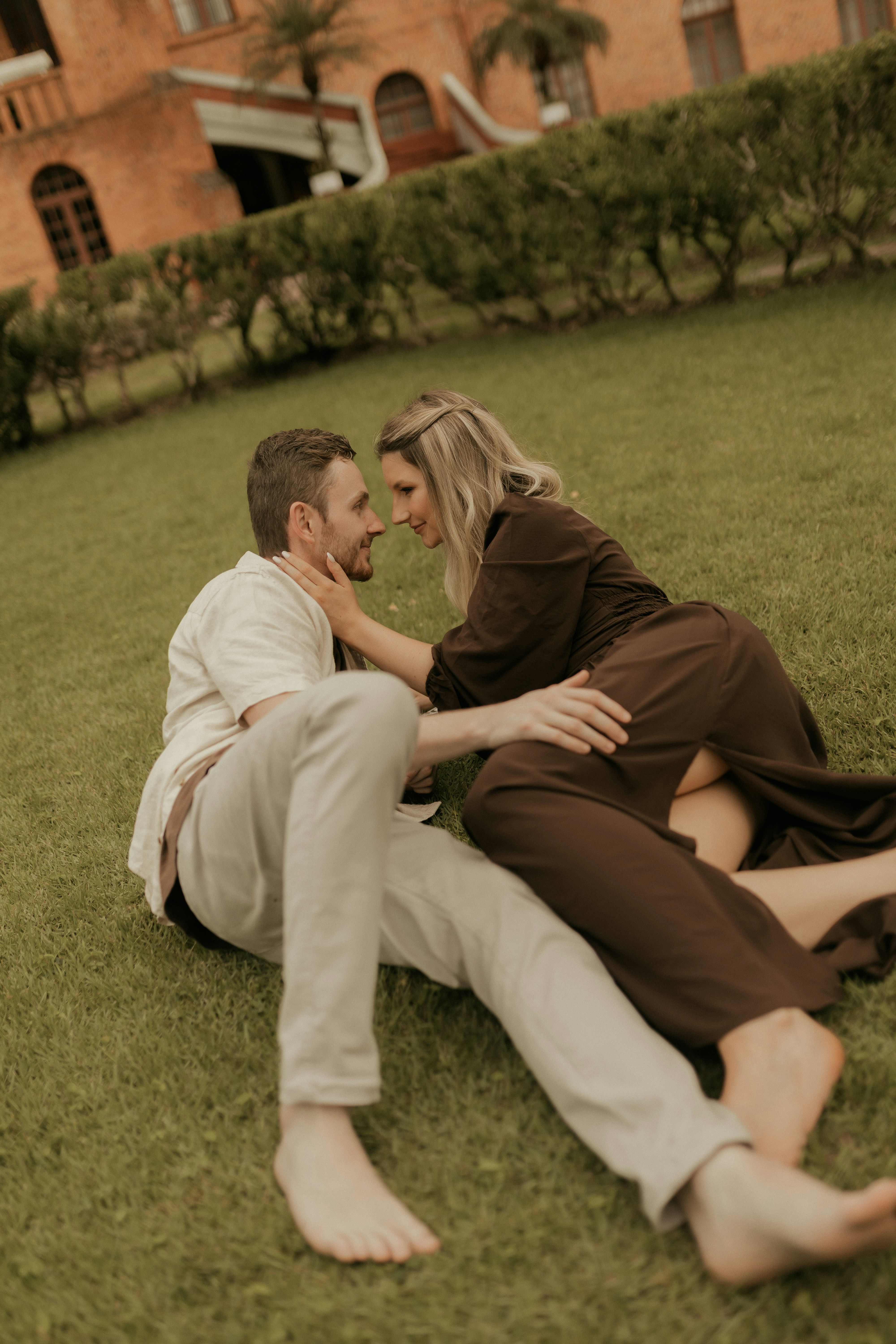 Close-Quarters Moment: A Tender Pause on the Lawn