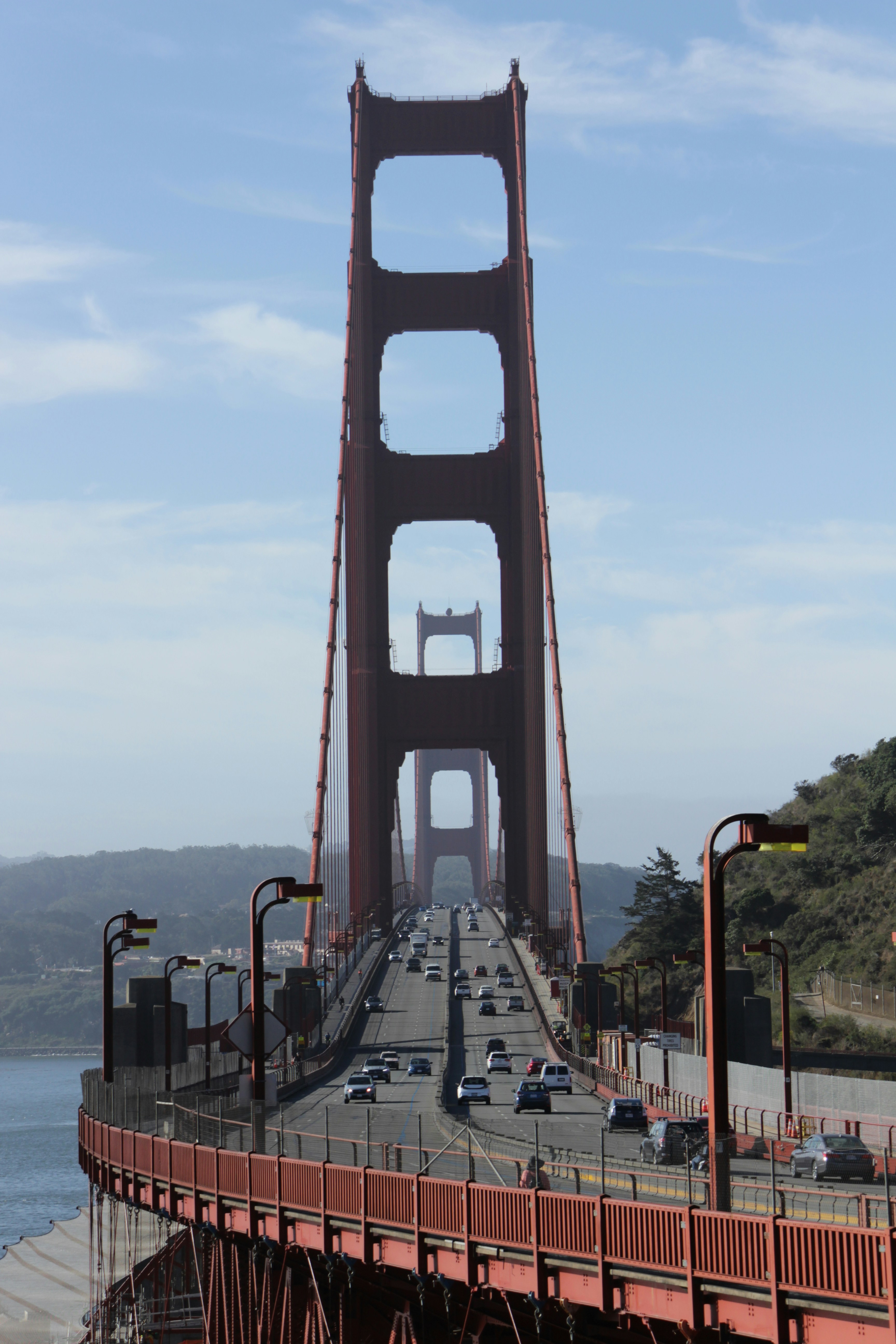 A Steel Ribbon: Golden Gate Bridge Reaching Toward the Horizon