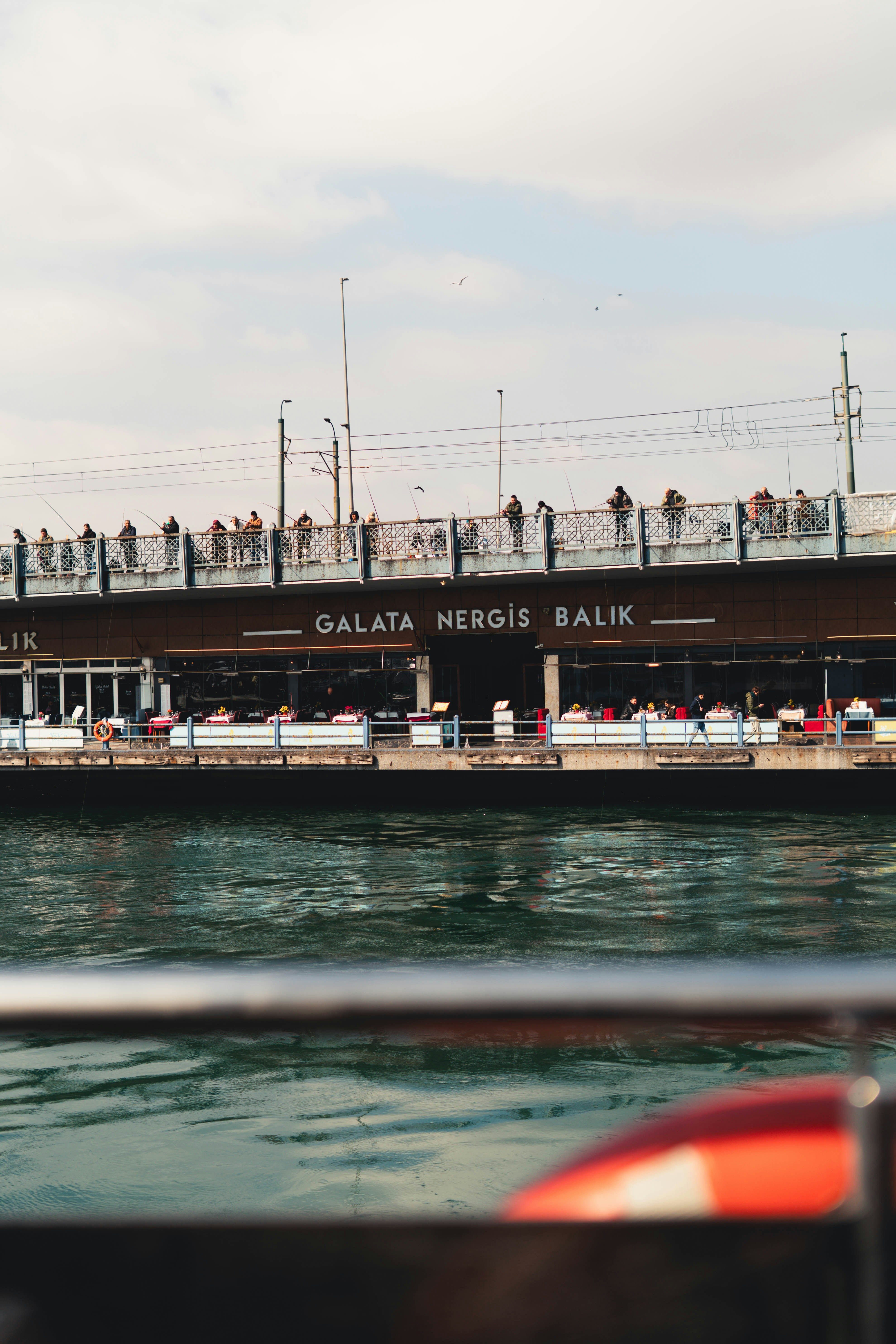 Bridgefront Café: Turquoise Waters Above the Galata Bank