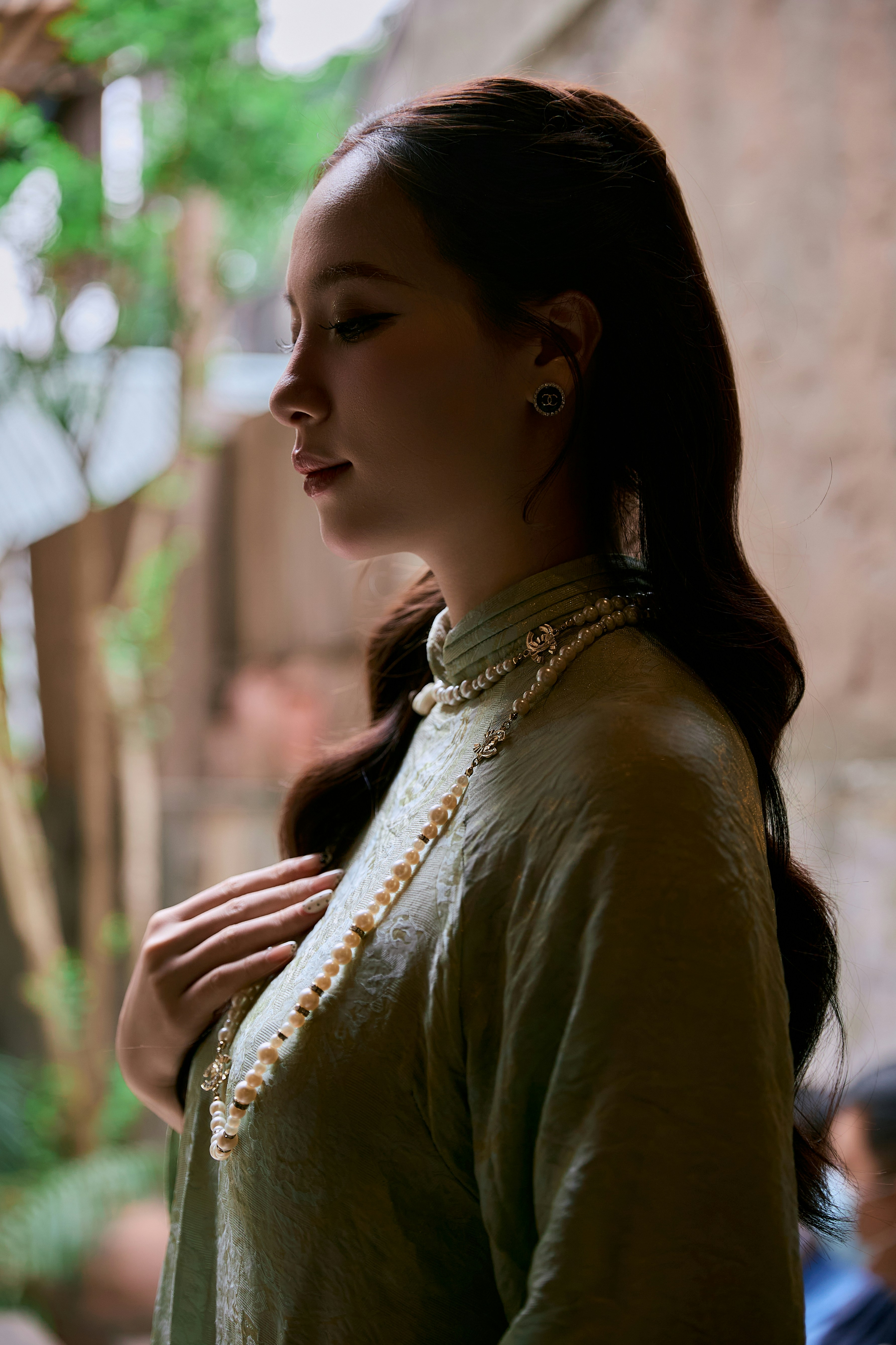 Graceful profile in soft evening light