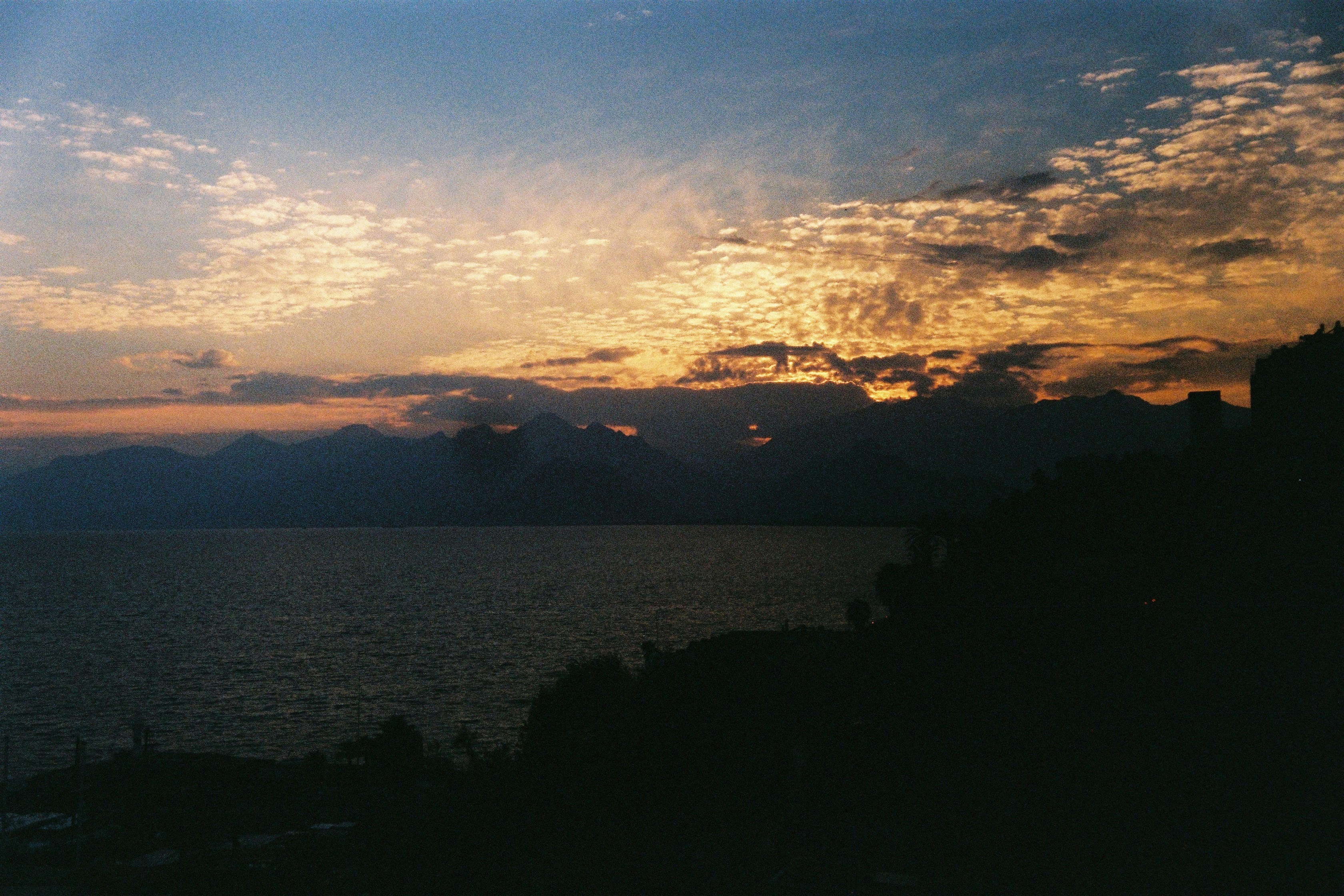 Sunset in Antalya, Turkey. 35mm 35mm film zorki4 analog photography film photography turkey antalya sunset sea sea beach