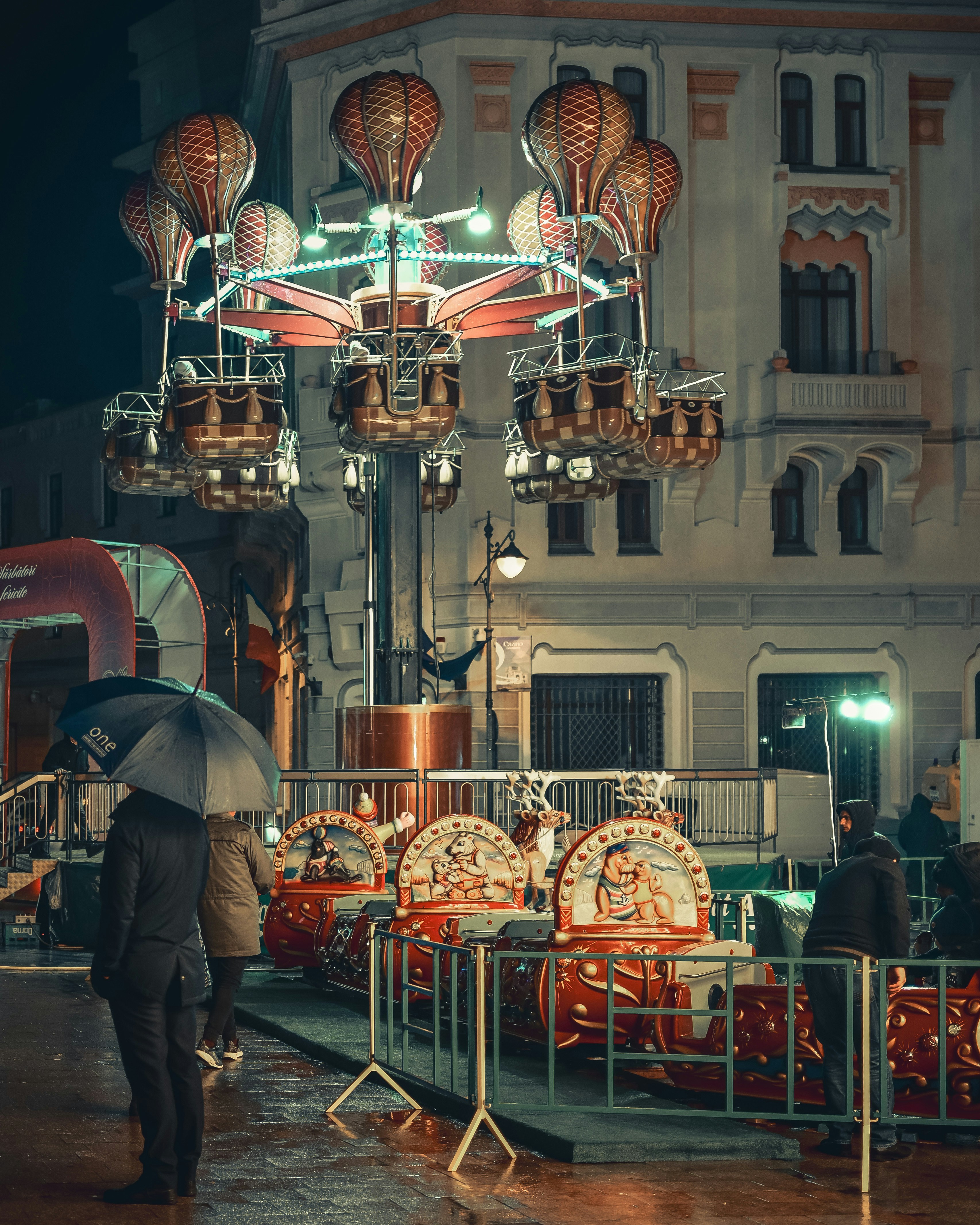 Night Carousel in Neon-Soft Streets
