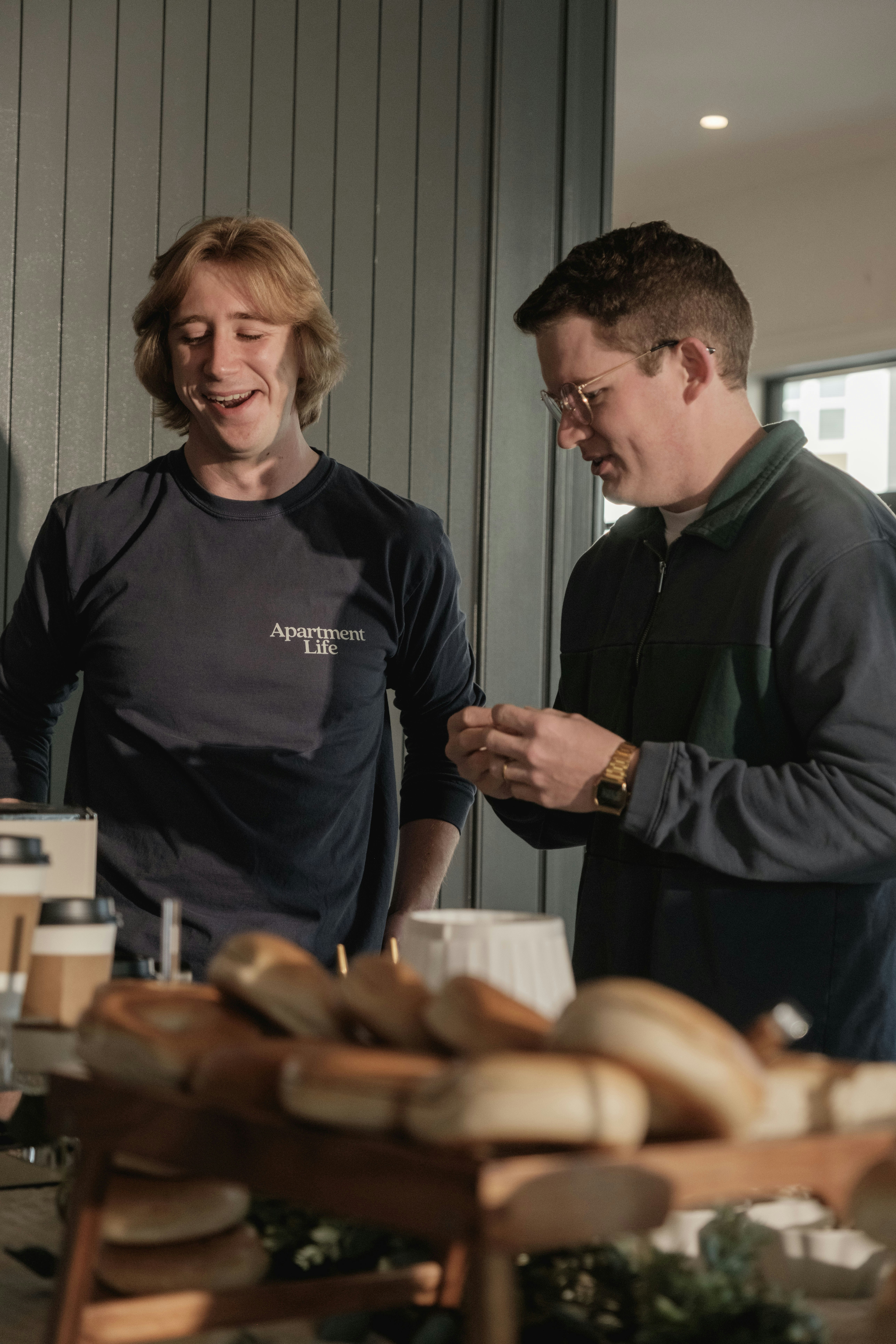 Handshake and Harvest: A Casual Coffee Table Moment
