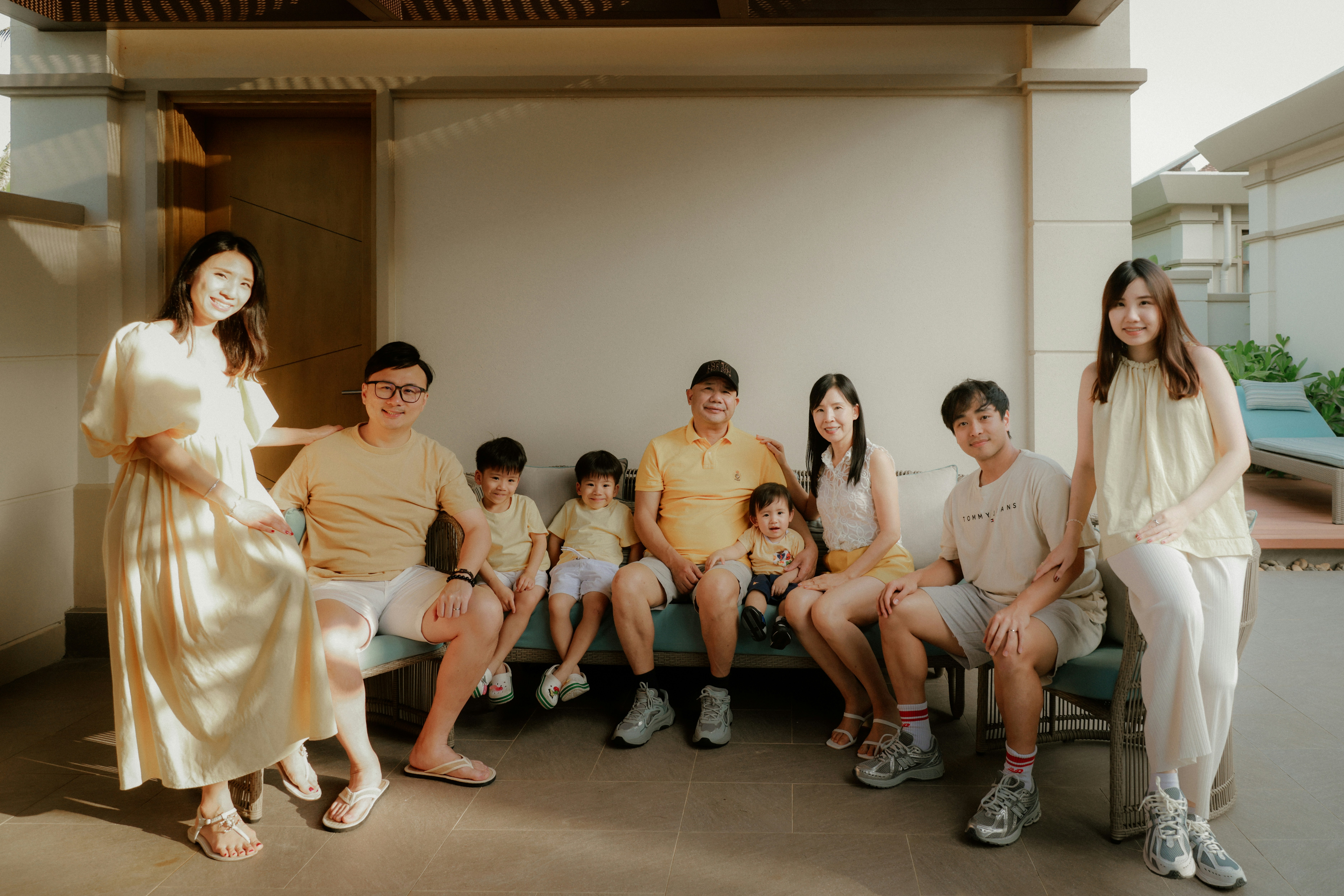 Family Portrait on a Sunny Terrace