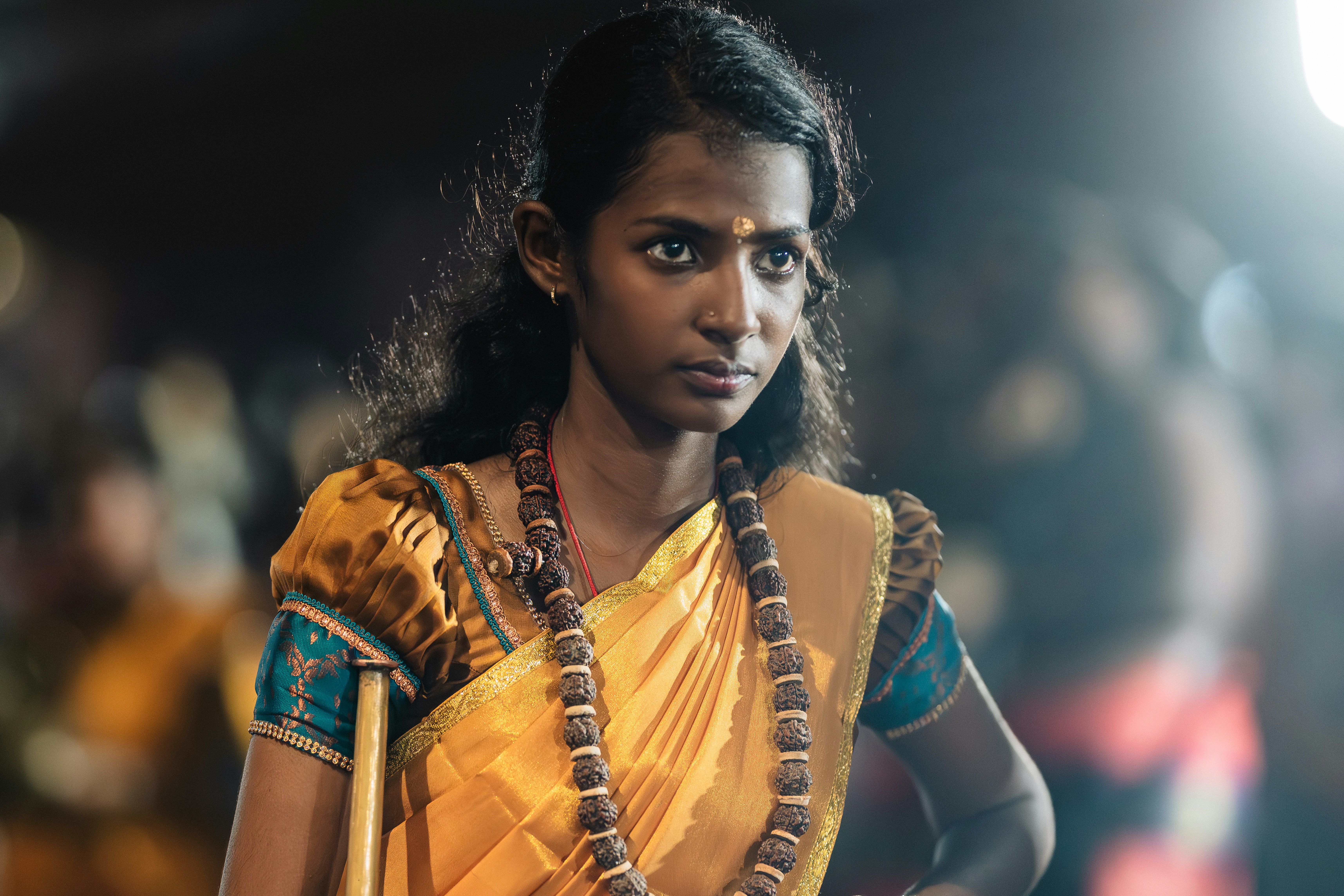 Amber Threads: A Portrait in Traditional Grace