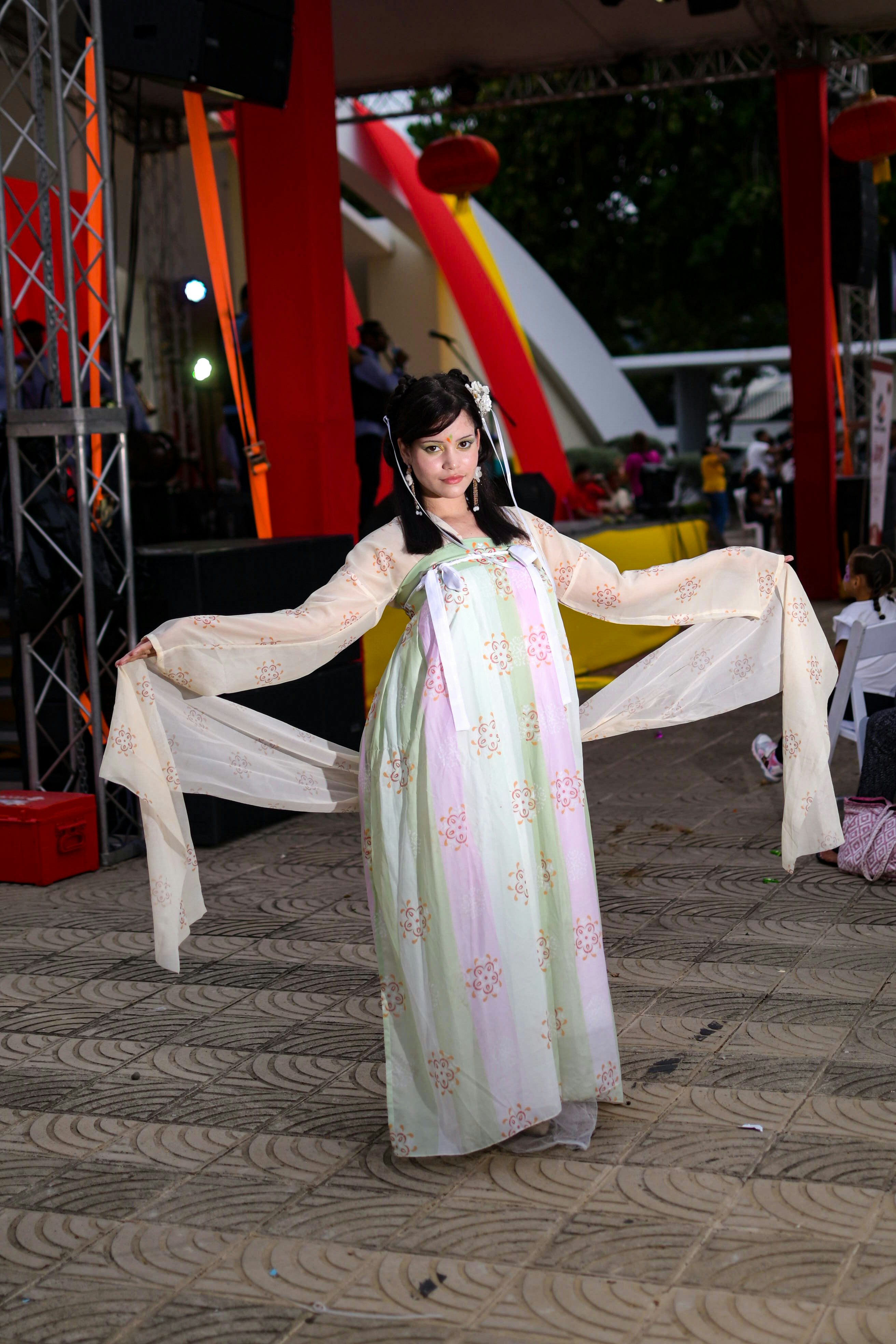 Graceful Hanfu in a Festival Glow
