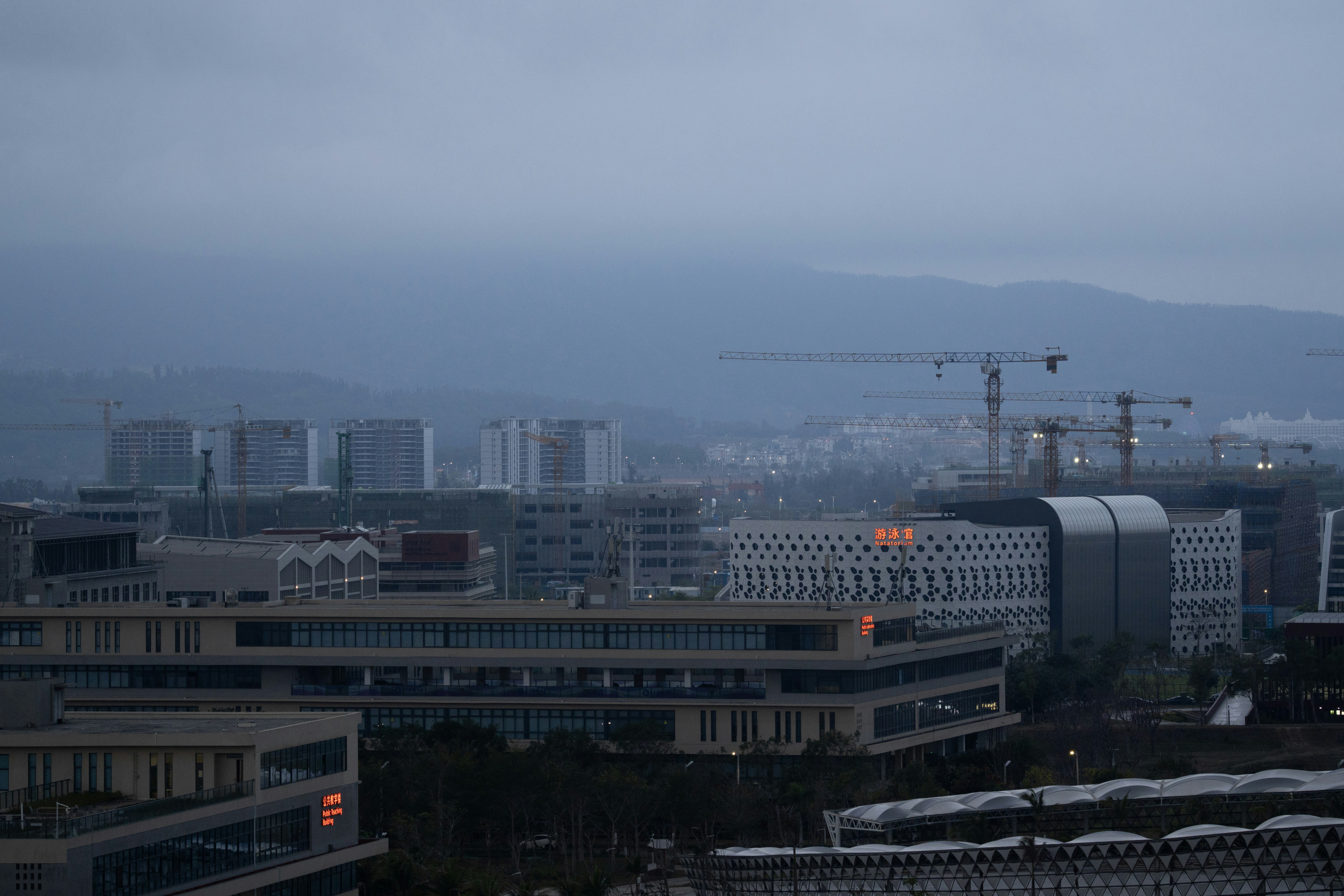Distant Skyline Under Overcast Calm
