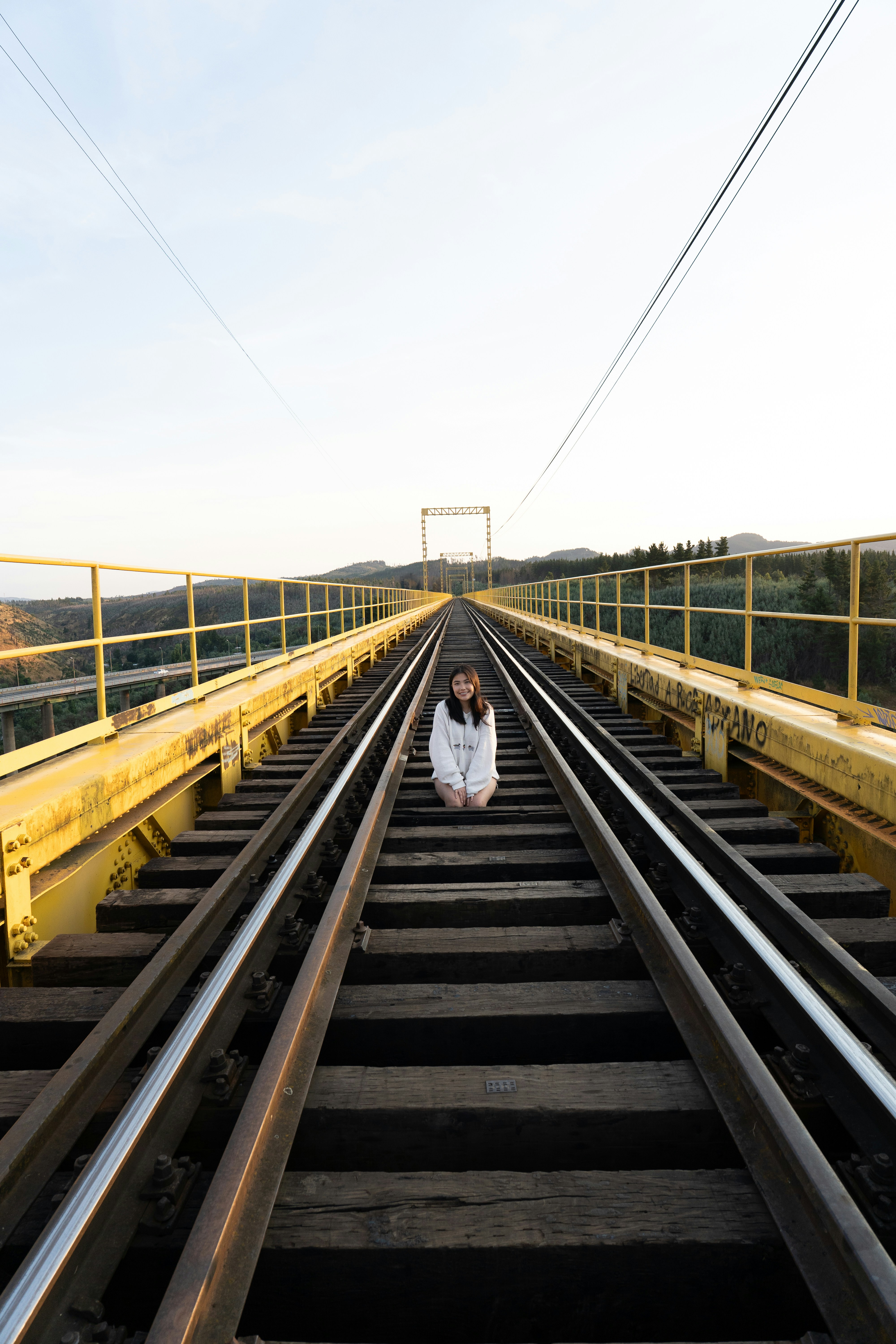 On the Rails: A Quiet Moment Between Tracks