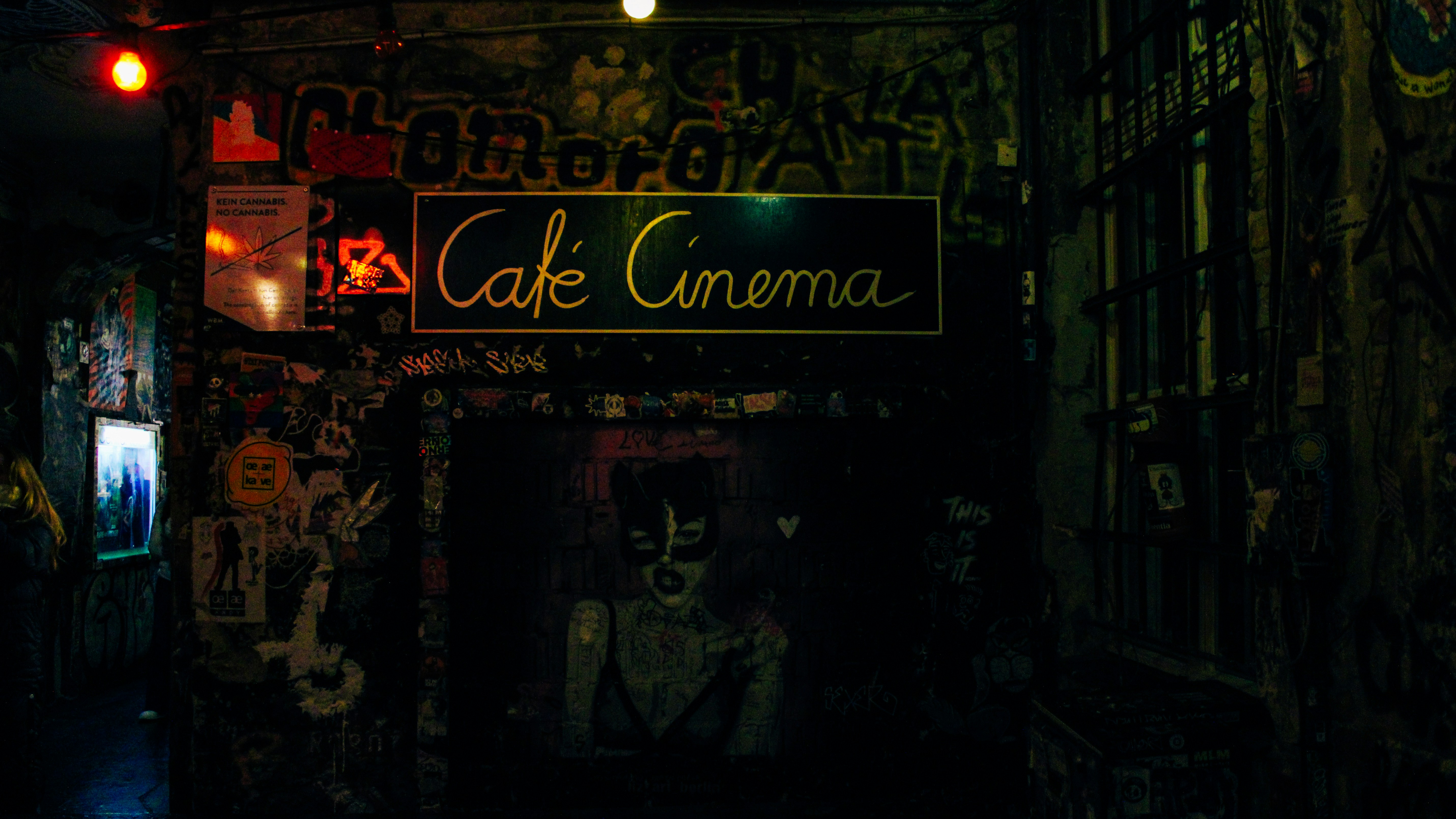 Café Cinema Neon Afterglow